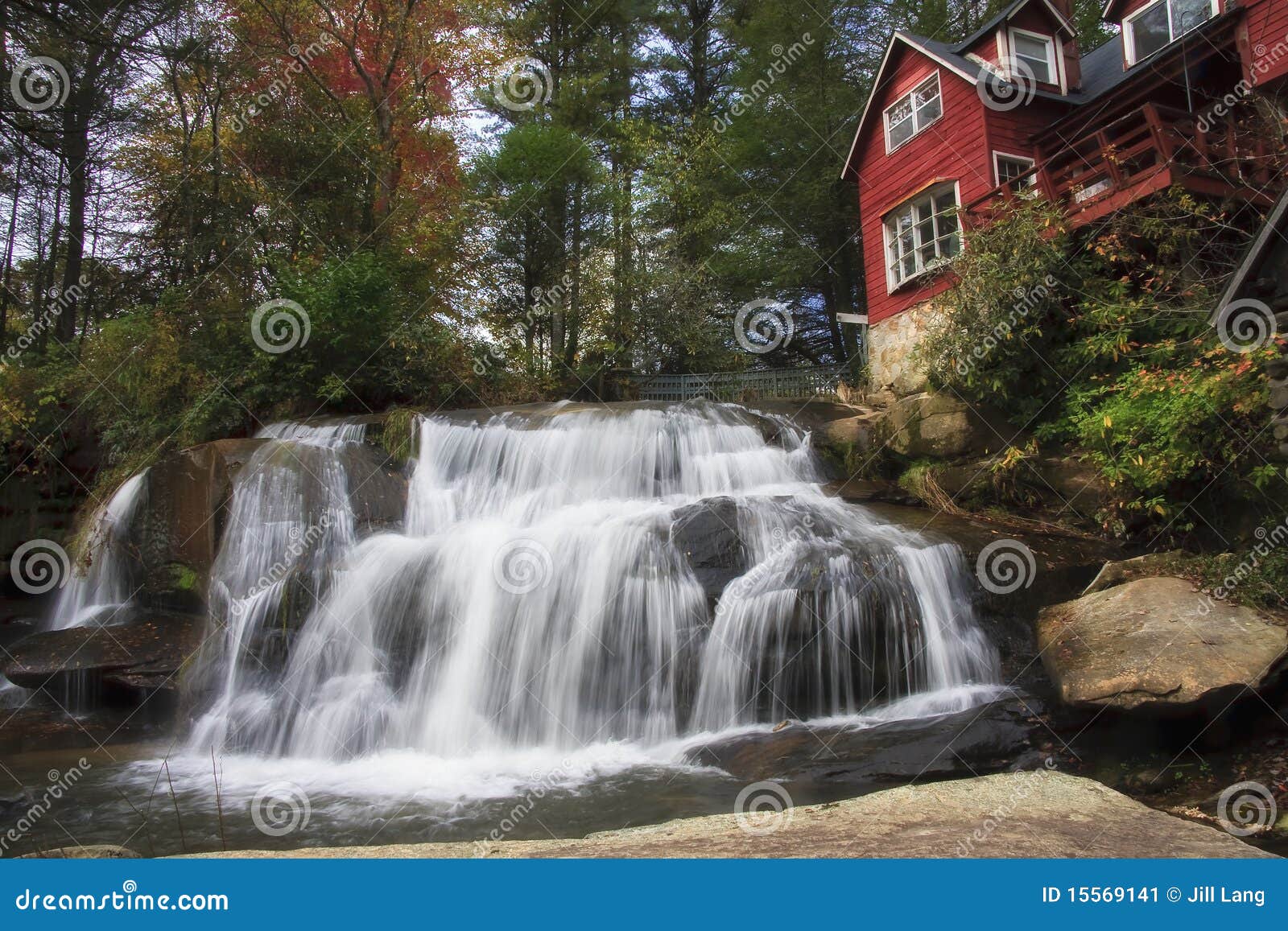 Mill Shoals Falls stock image. Image of building, scenery - 15569141