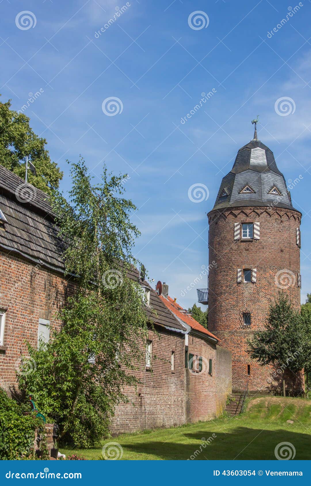 Mill Tower in the Historic Center of Kranenburg Stock Photo - Image of ...