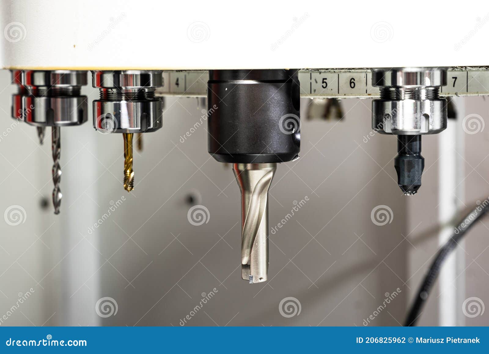 Mill Turret. Tool Magazine of Cnc Machine, Turning, Milling. Various ...