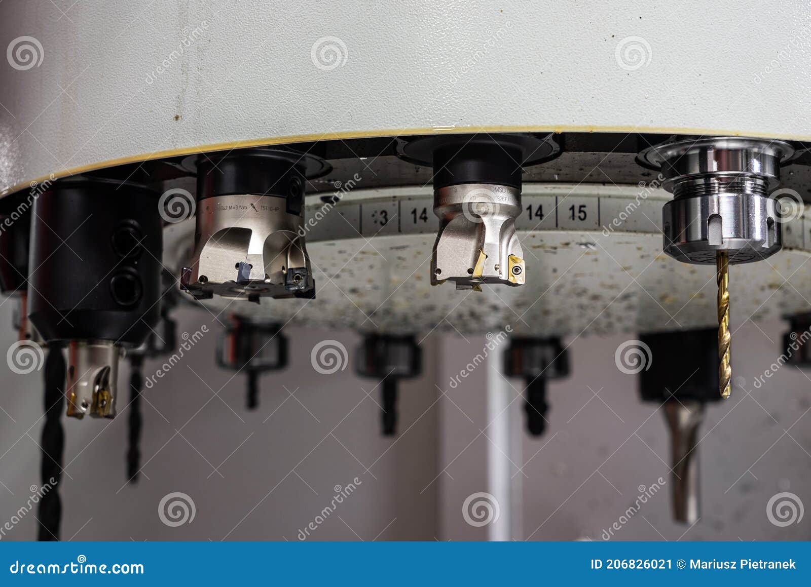 Mill Turret. Tool Magazine of Cnc Machine, Turning, Milling. Various ...