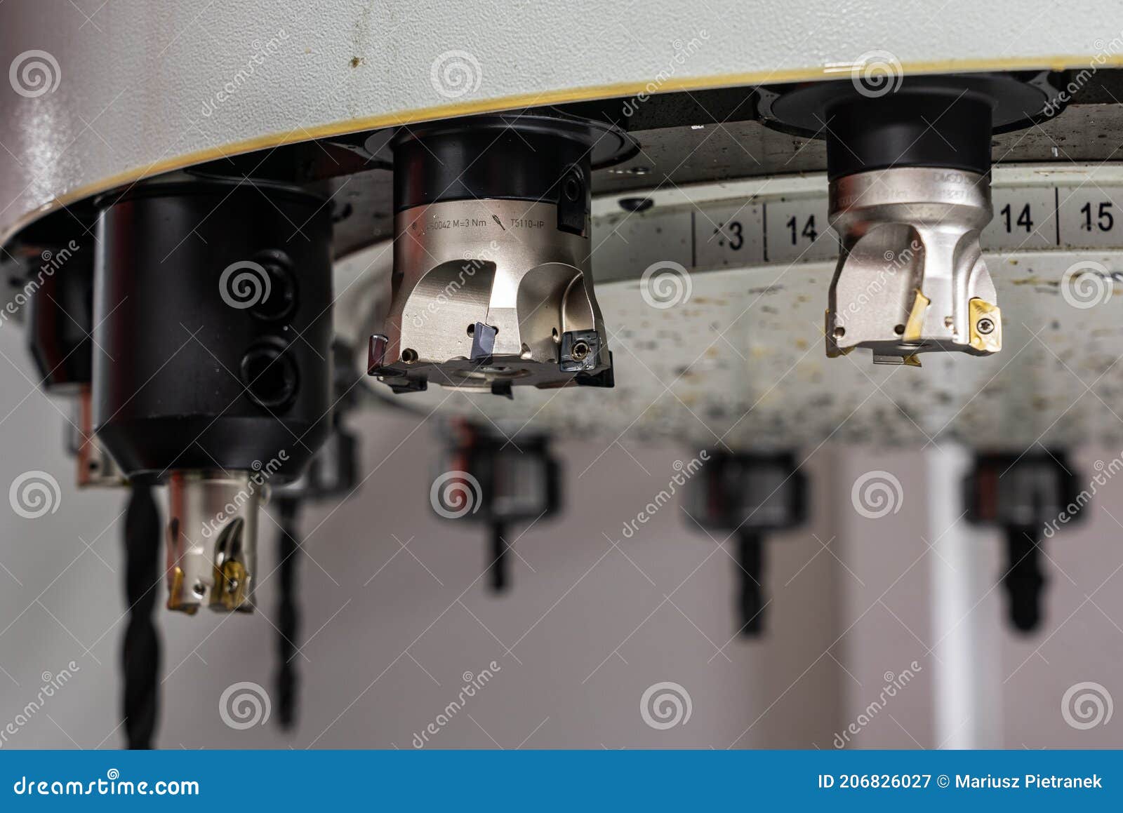 Mill Turret. Tool Magazine of Cnc Machine, Turning, Milling. Various ...