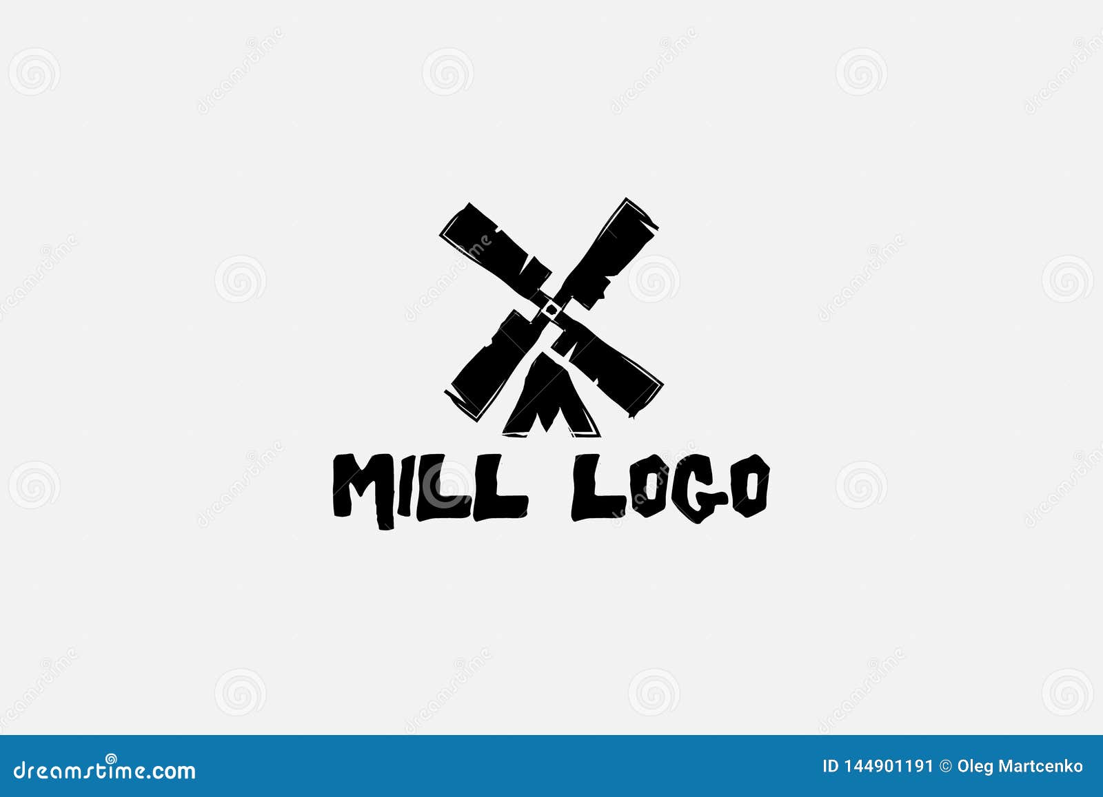 Mill Vector Logo, EPS 10 File Stock Illustration - Illustration of ...