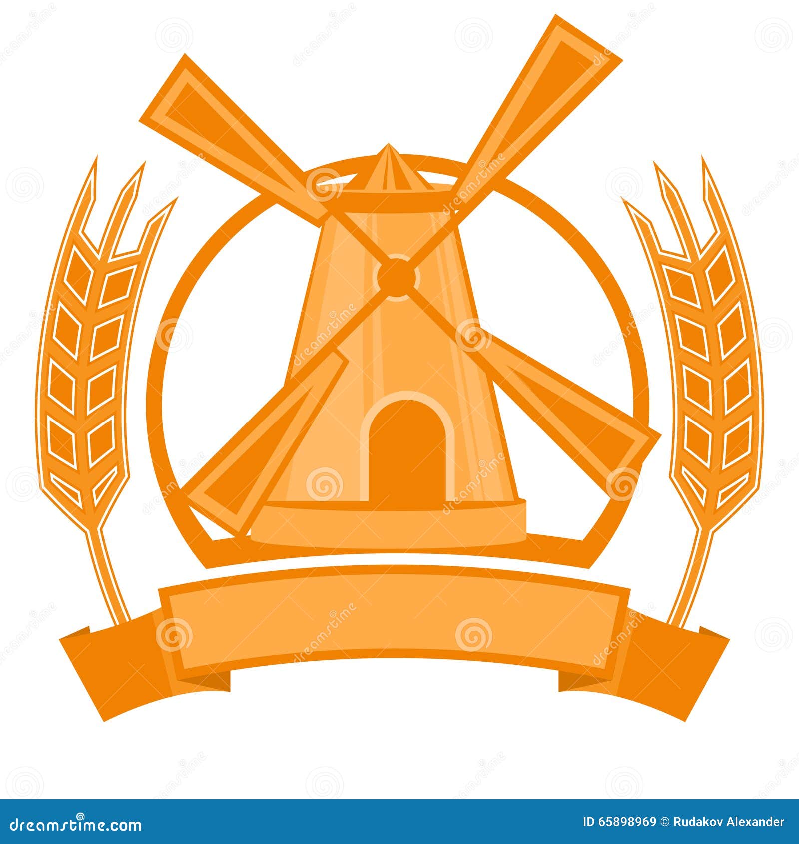 Mill Wheat Logo Cartoon Vector | CartoonDealer.com #65898969