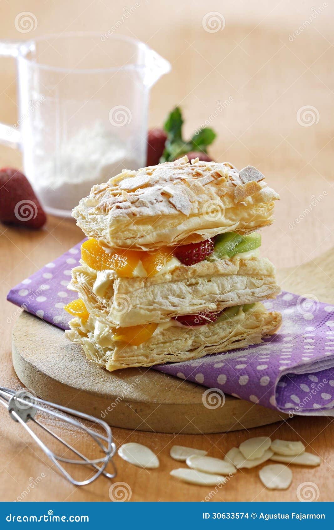 Mille feuille stock photo. Image of dessert, pastry, cookery - 30633574