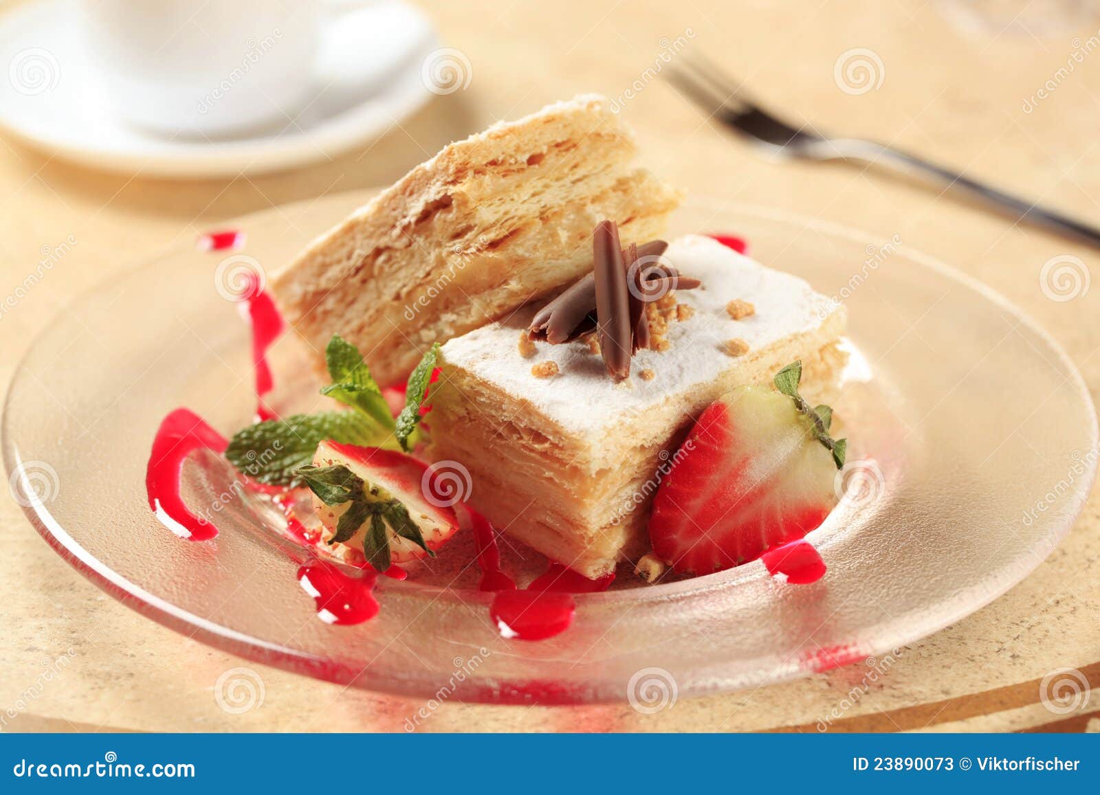 Mille-feuille pastry stock image. Image of confectionery - 23890073