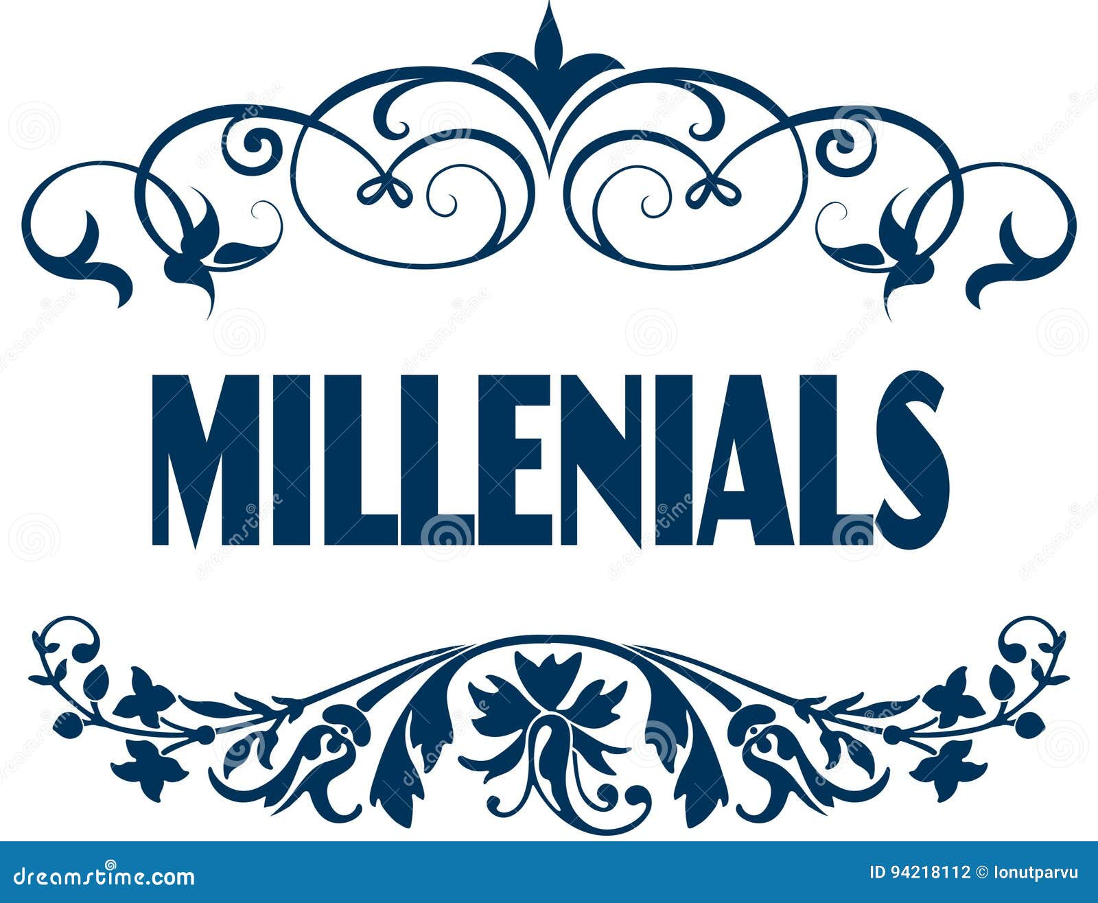 Blue MILLENIALS Stamp. Royalty-Free Stock Photography | CartoonDealer ...