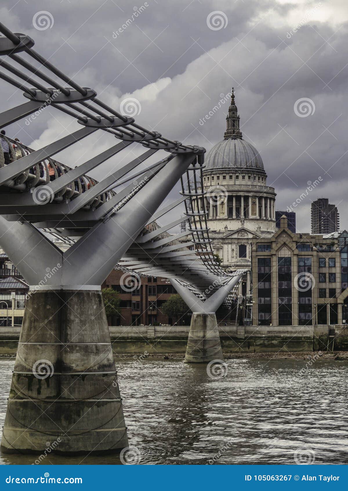 Millenium Bridge and St Pauls Cathederal Editorial Photography - Image ...