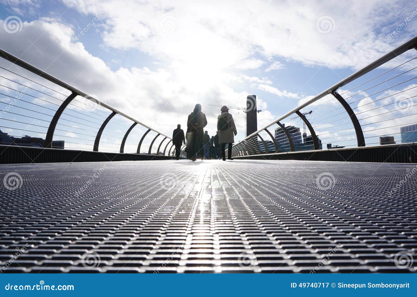 Millenium Bridge from the Low Point of View Editorial Photography ...