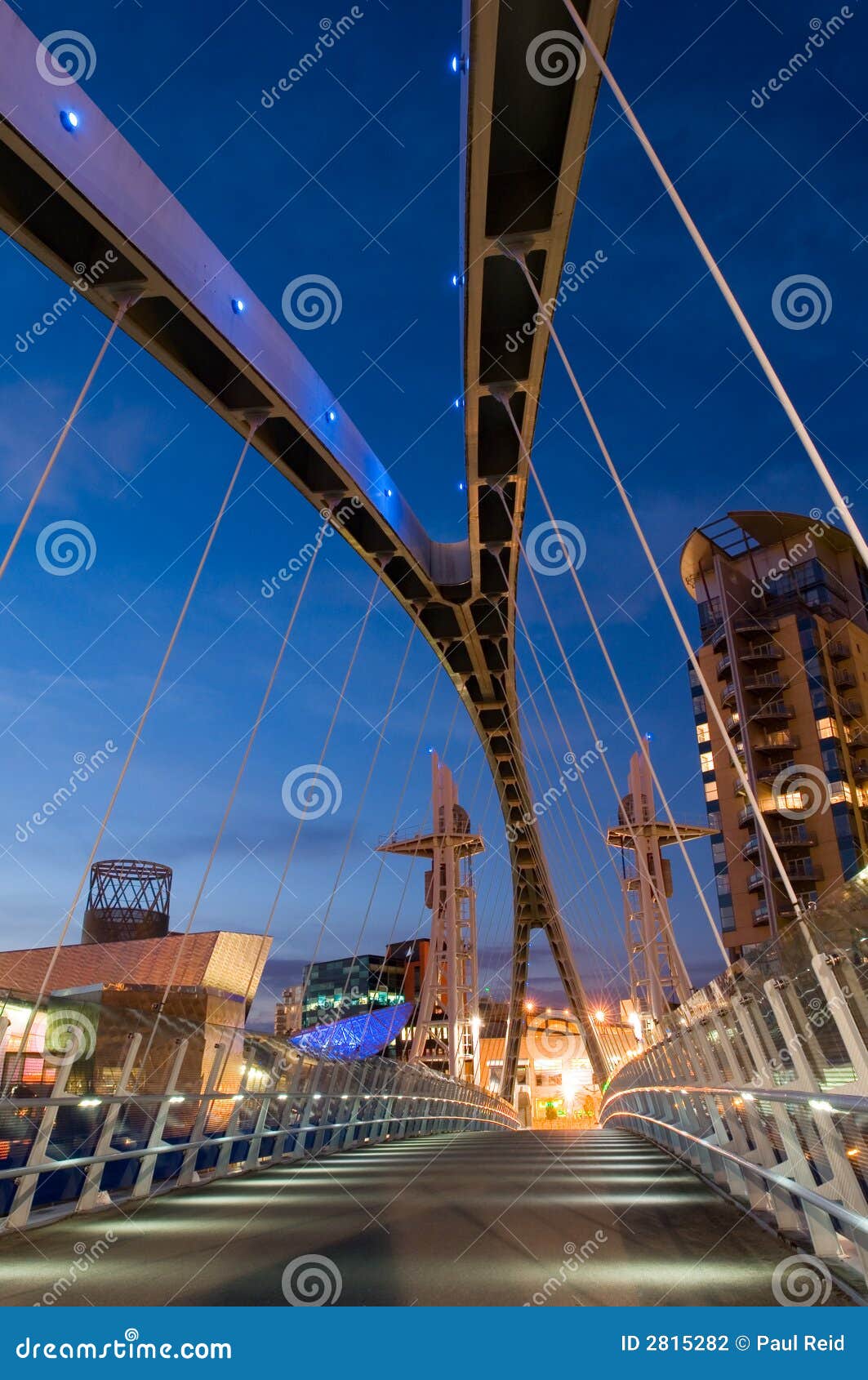 Millenium Bridge Manchester Editorial Photography - Image of high, city ...