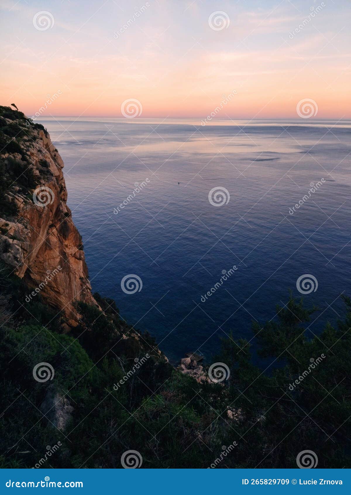 Millenium Cave in a Limestone Cliff in Cala Gonone Sardinia Stock Image ...