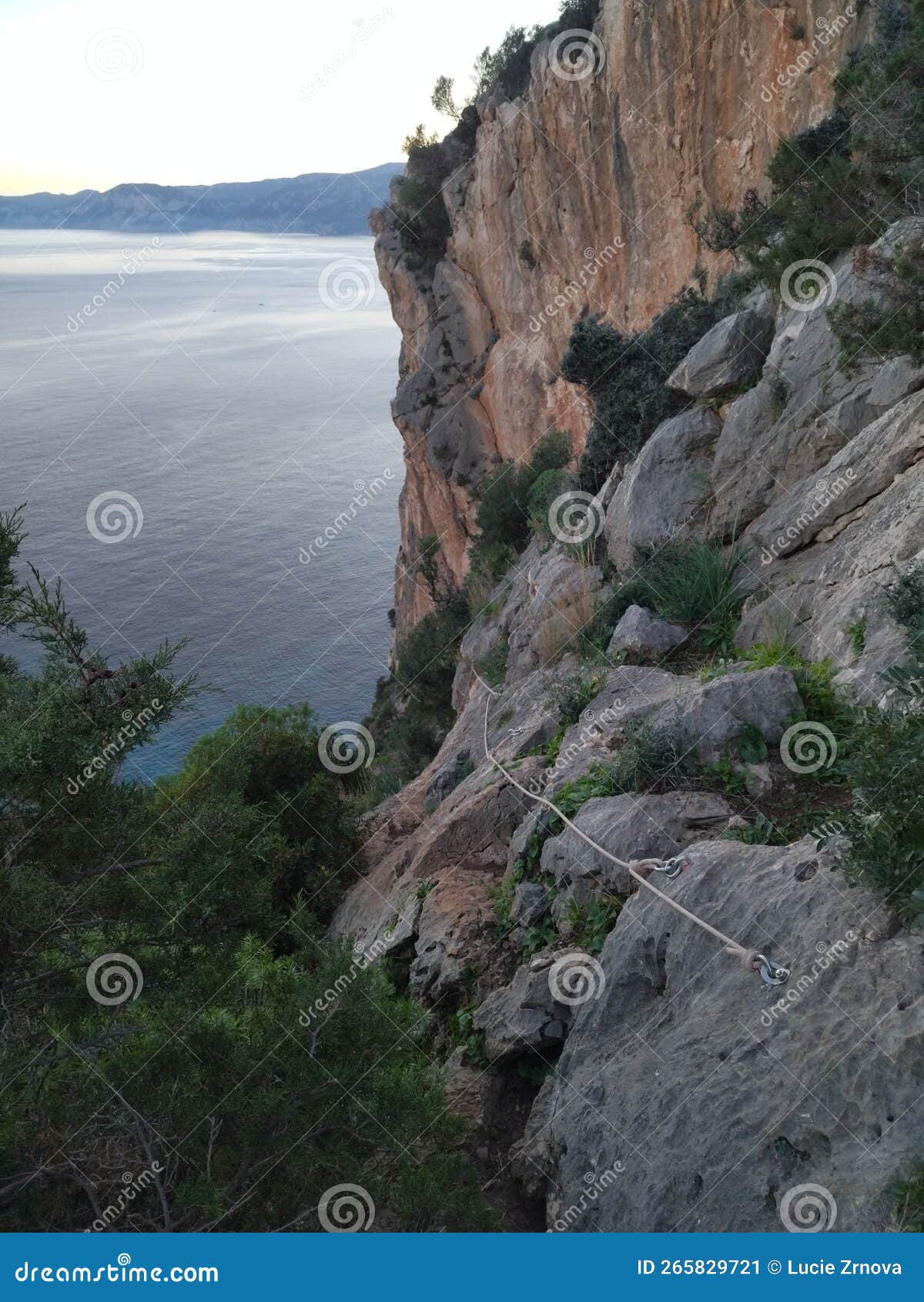 Millenium Cave in a Limestone Cliff in Cala Gonone Sardinia Stock Image ...