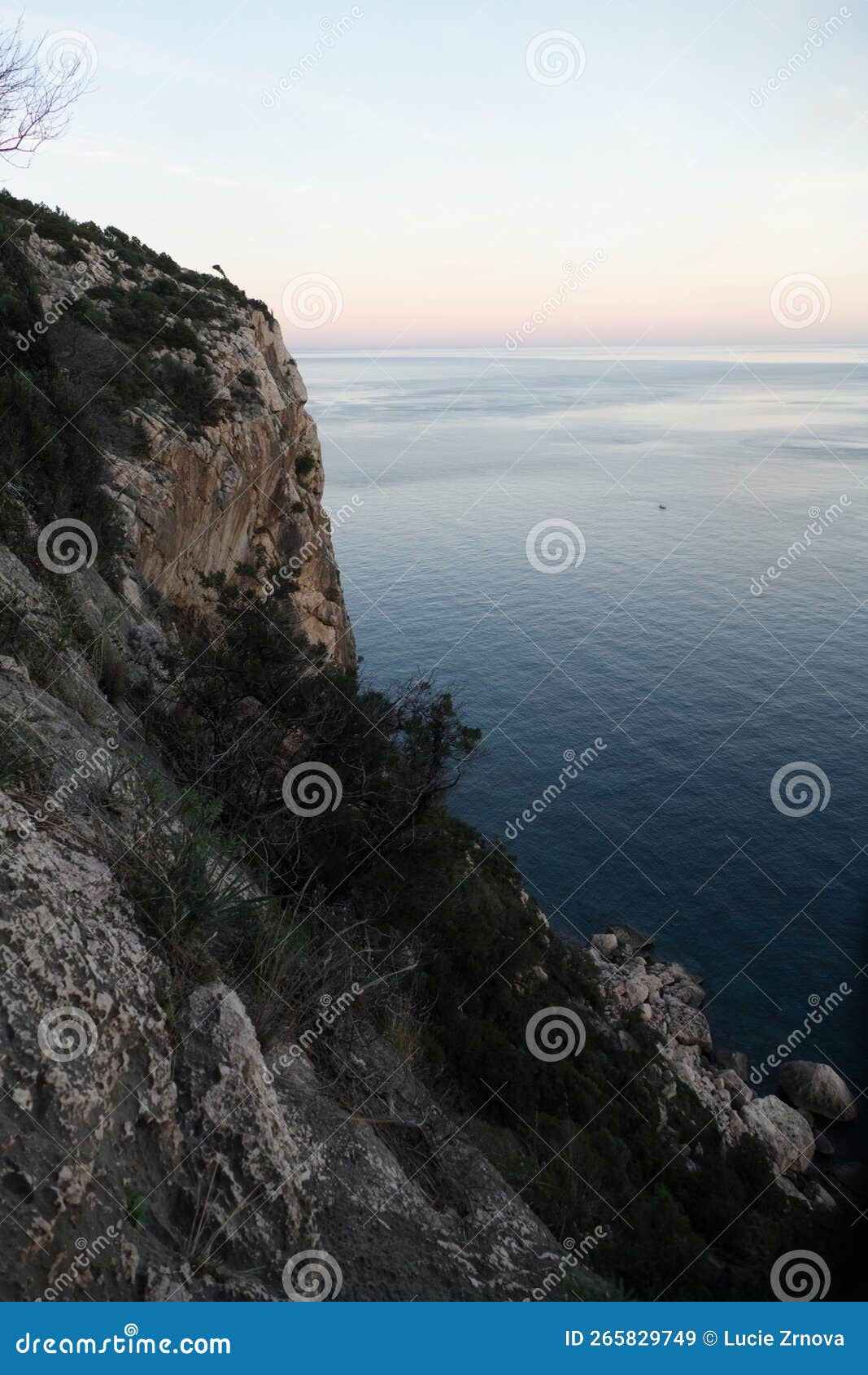 Millenium Cave in a Limestone Cliff in Cala Gonone Sardinia Stock Image ...