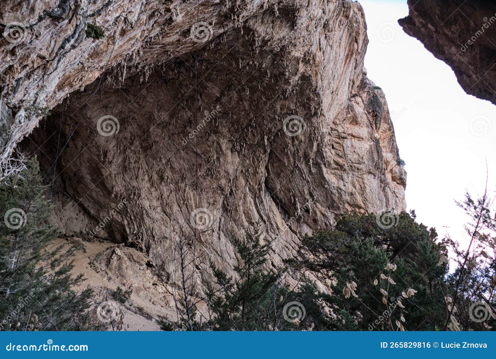 Millenium Cave in a Limestone Cliff in Cala Gonone Sardinia Stock Photo ...