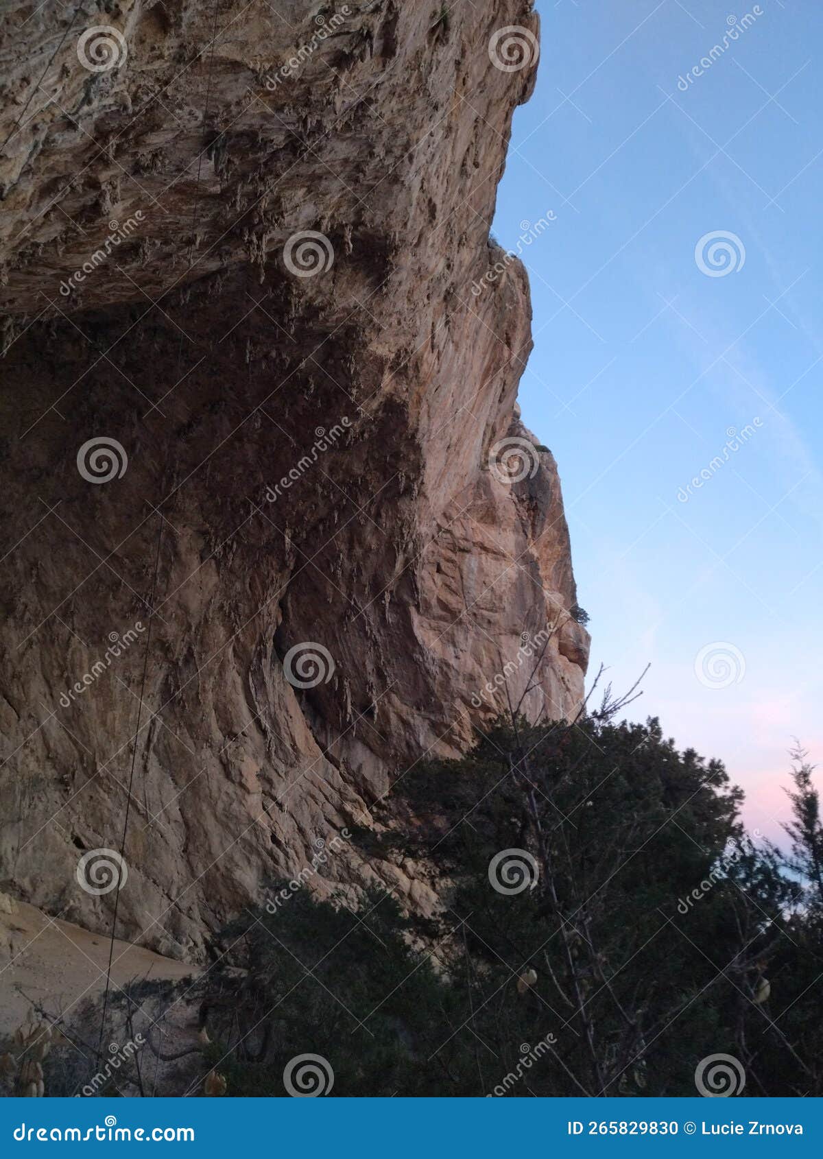 Millenium Cave in a Limestone Cliff in Cala Gonone Sardinia Stock Photo ...