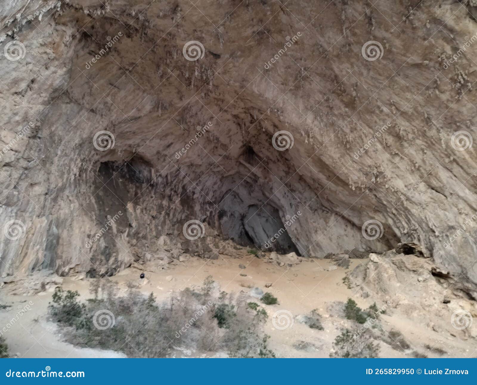 Millenium Cave in a Limestone Cliff in Cala Gonone Sardinia Stock Photo ...