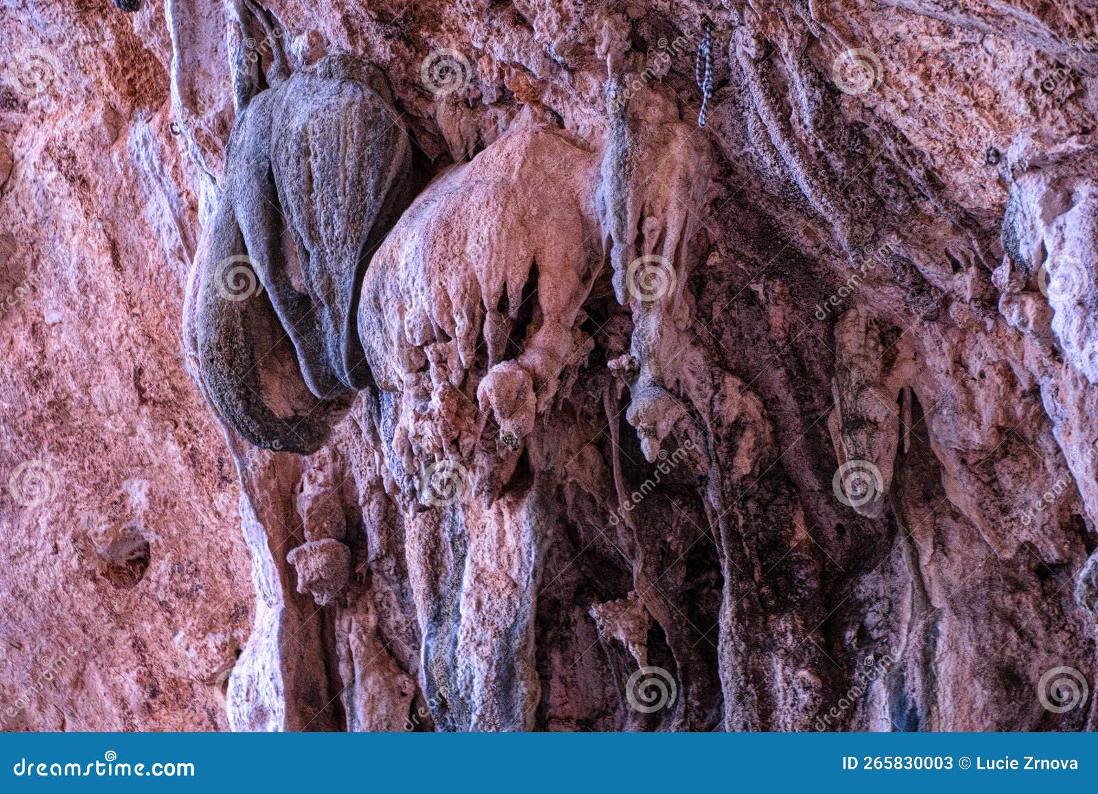 Millenium Cave in a Limestone Cliff in Cala Gonone Sardinia Stock Image ...
