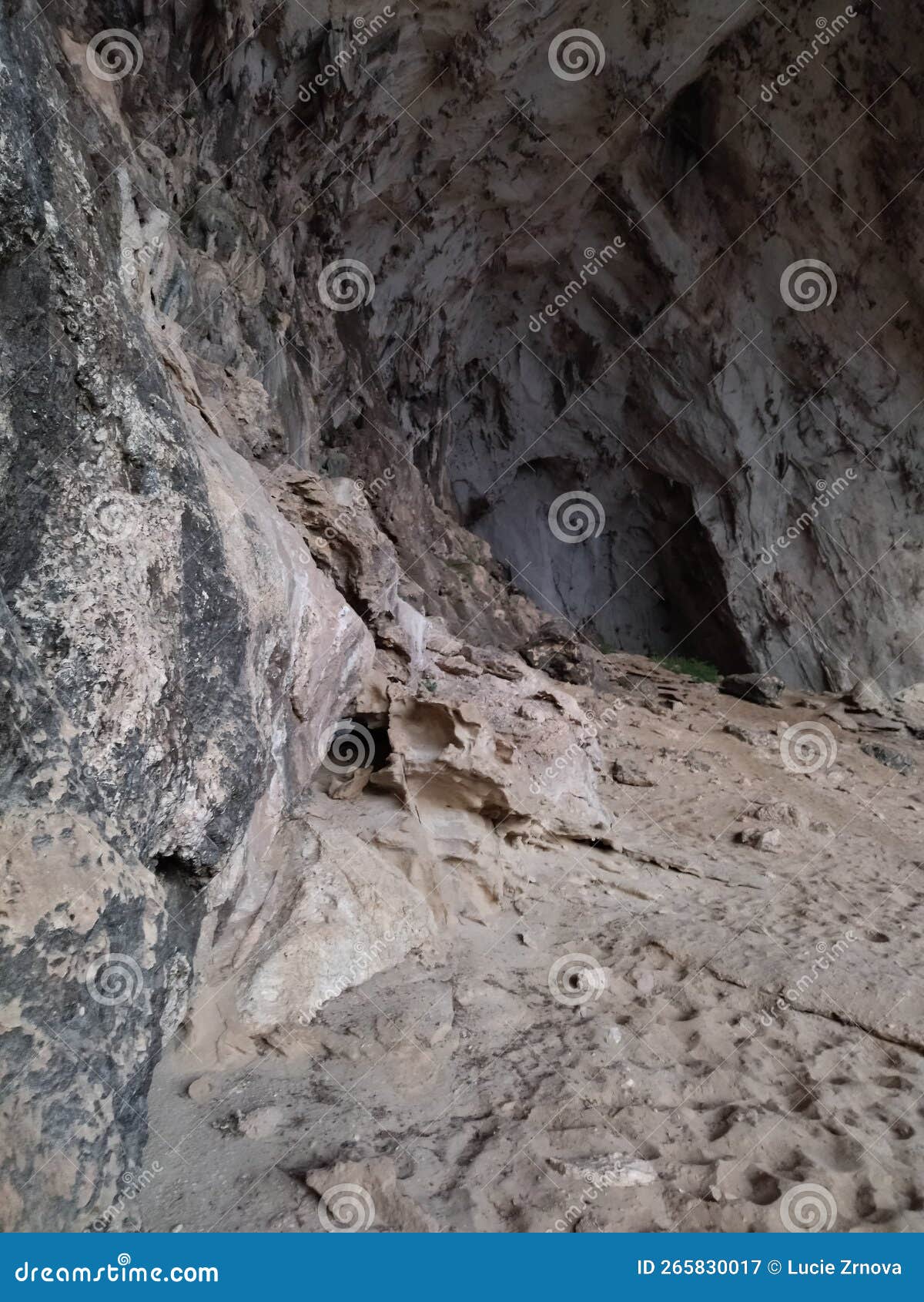 Millenium Cave in a Limestone Cliff in Cala Gonone Sardinia Stock Image ...