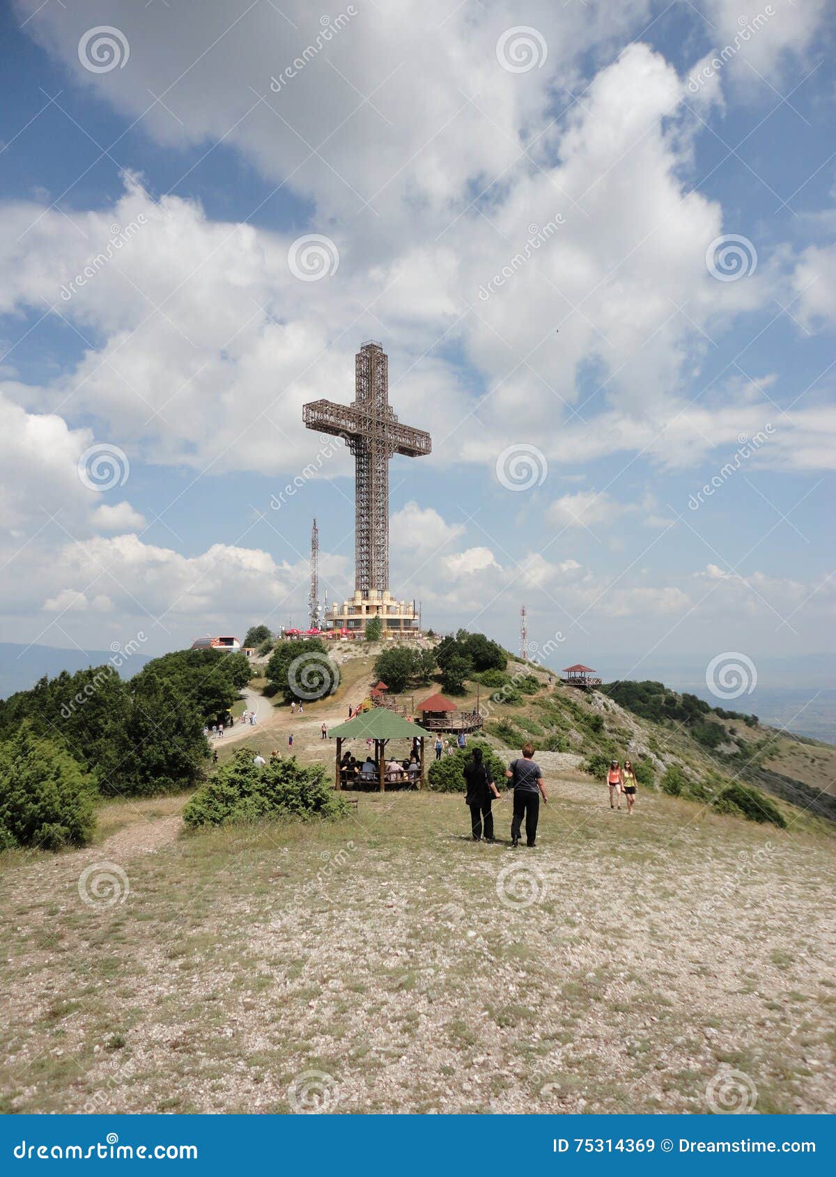 Millenium Cross in Macedonia Editorial Stock Image - Image of skopje ...