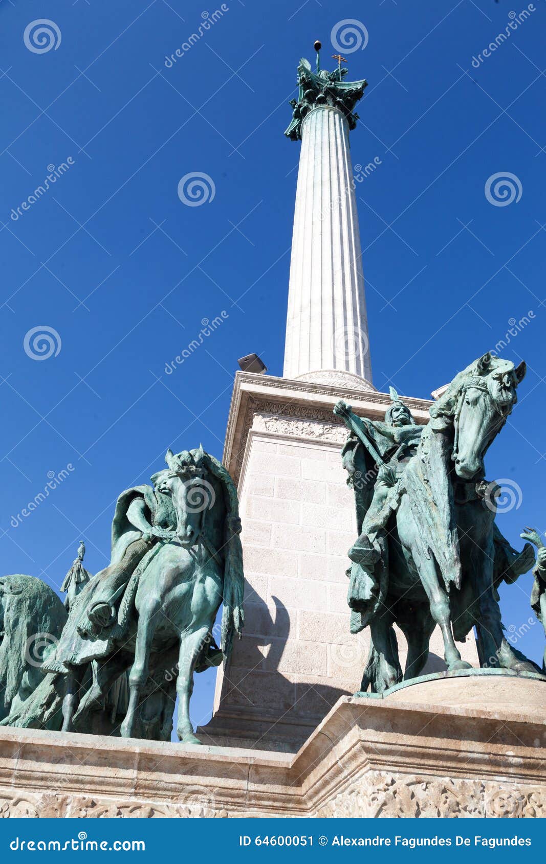 Millenium Monument Budapest Hungary Stock Image - Image of archangel ...