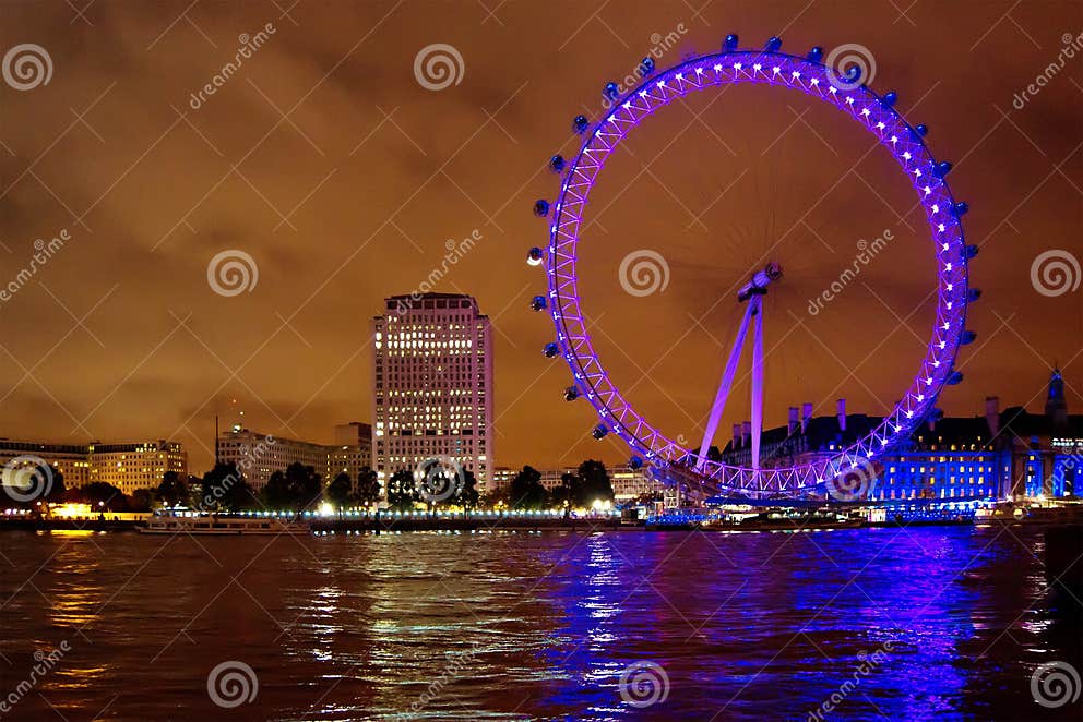 Millenium Wheel editorial photo. Image of london, night - 22157206
