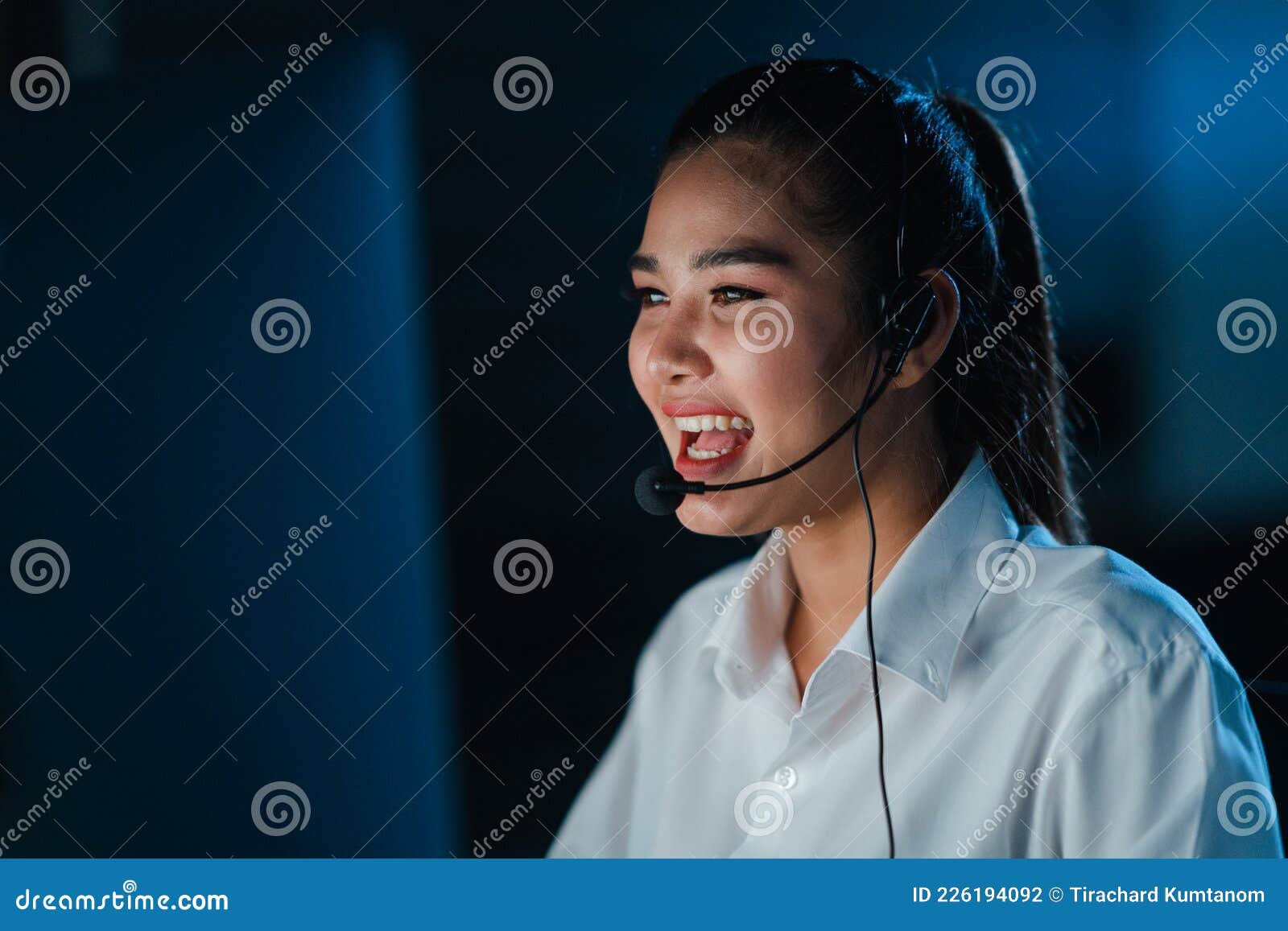 Millennial Asia Young Call Center Team or Customer Support Service ...