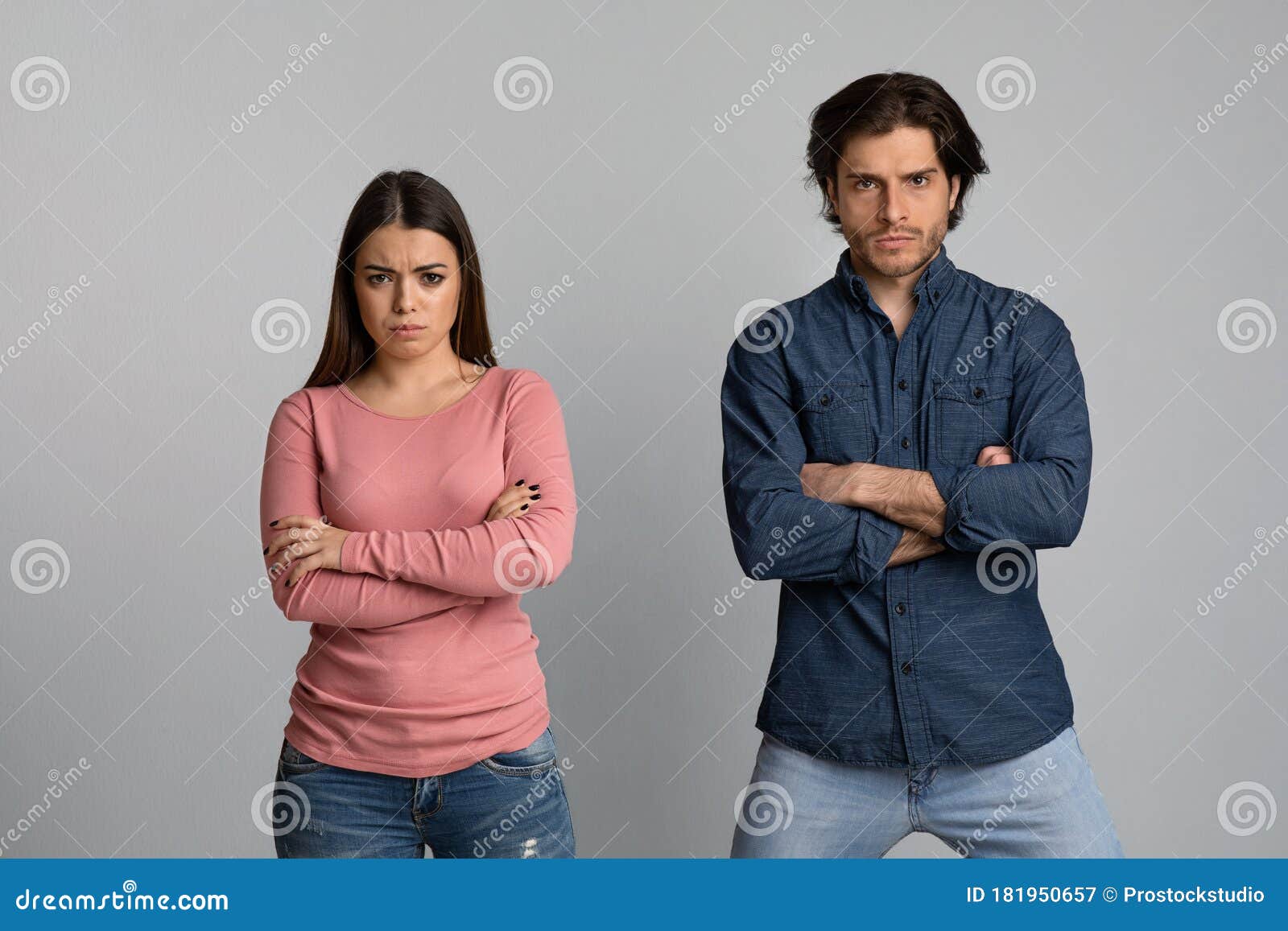 Millennial Couple Suffering from Relationship Problems, Standing ...