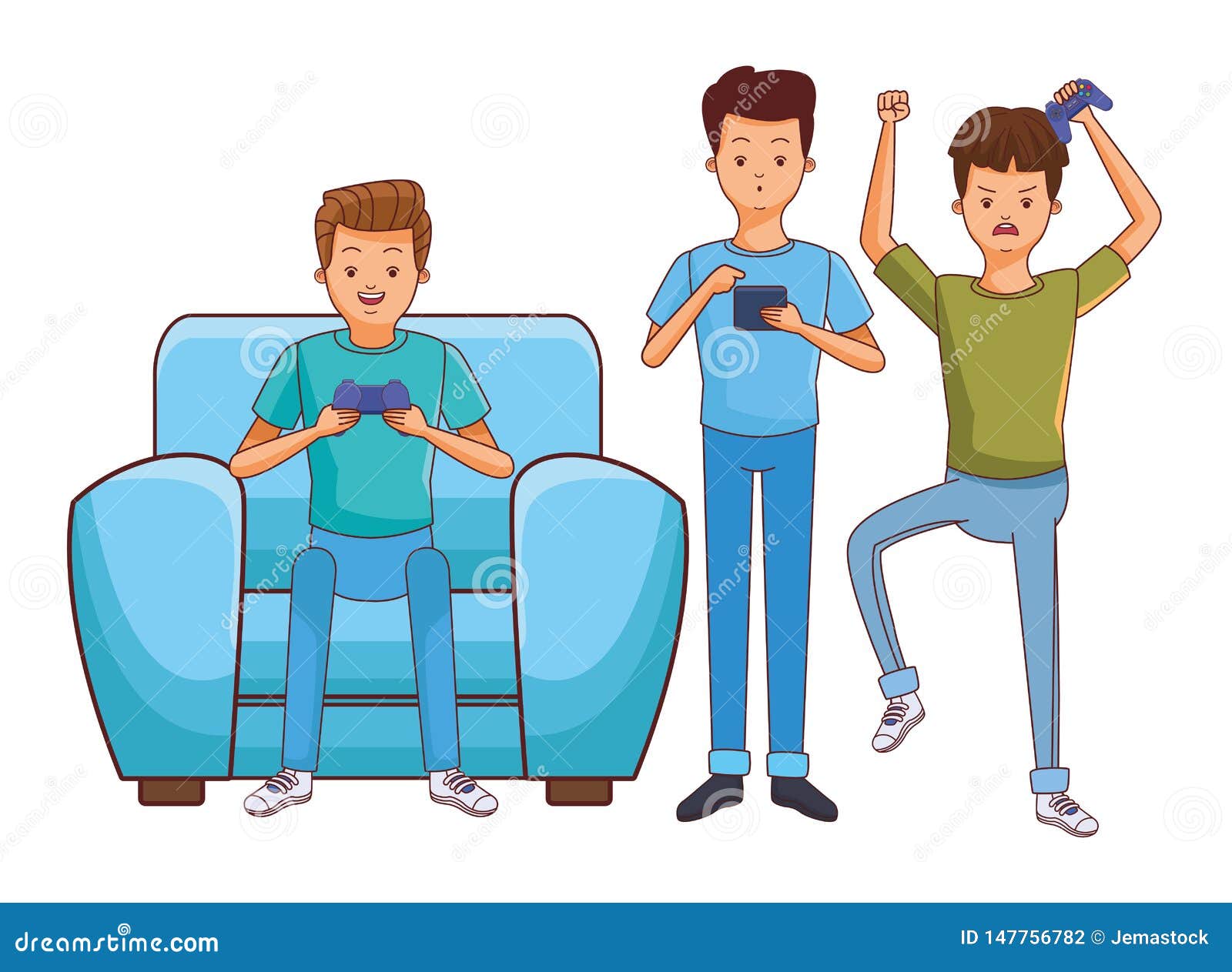 Millennial People Gaming Party Stock Vector - Illustration of vector ...