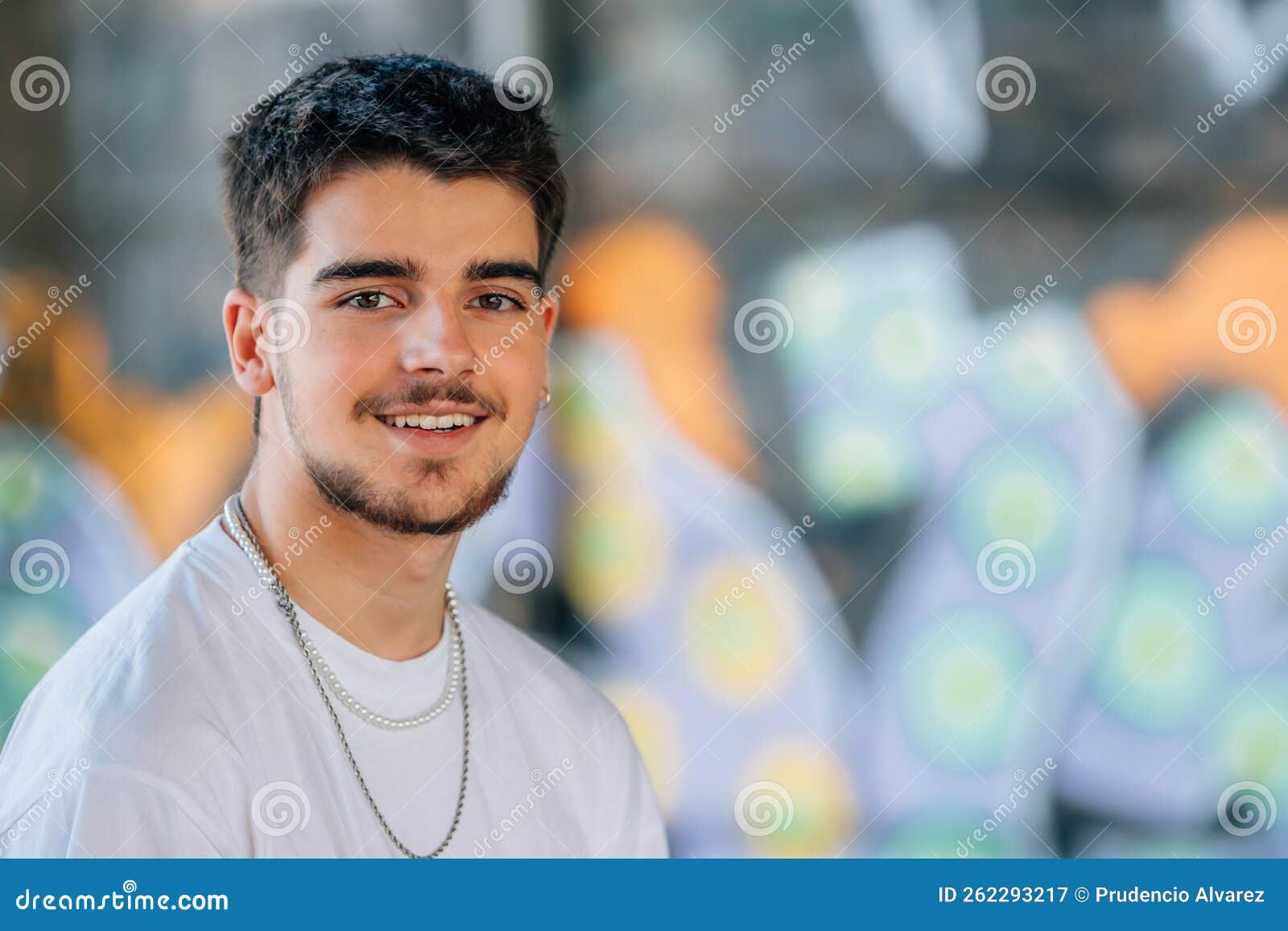 Millennial Young Man with Beard Looking at Camera Stock Image - Image ...