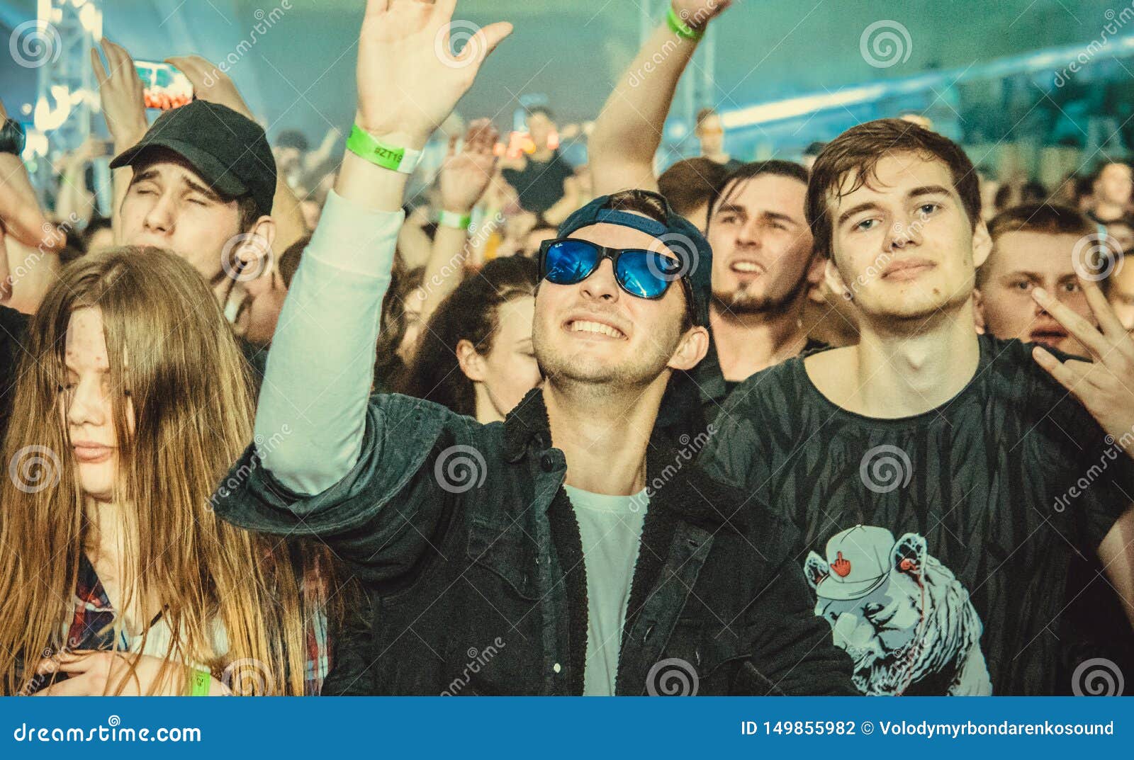 Millennials are Dancing in Night Club. Night Club Party Editorial ...