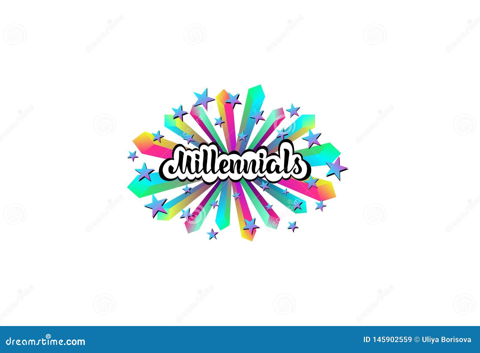 Millennials Logo Design Symbol Cartoon Vector | CartoonDealer.com ...