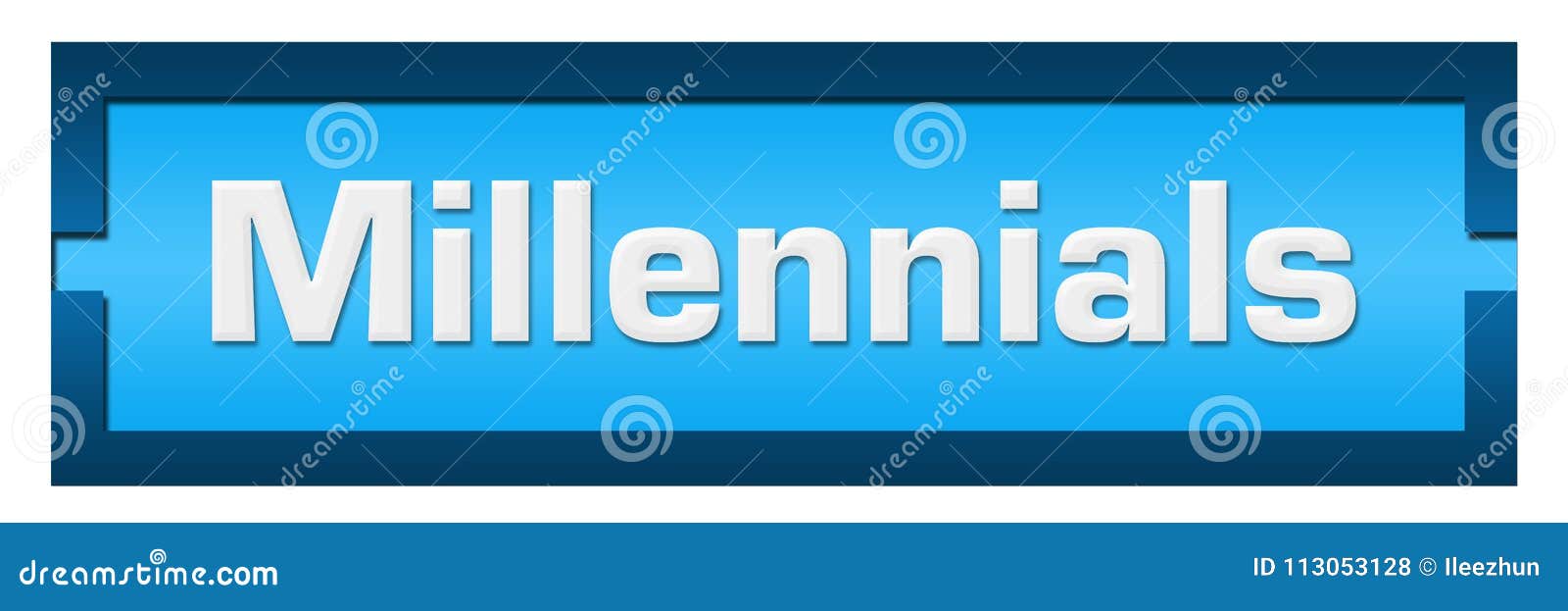 Millennials Blue Shaded Blocks Stock Illustration - Illustration of ...