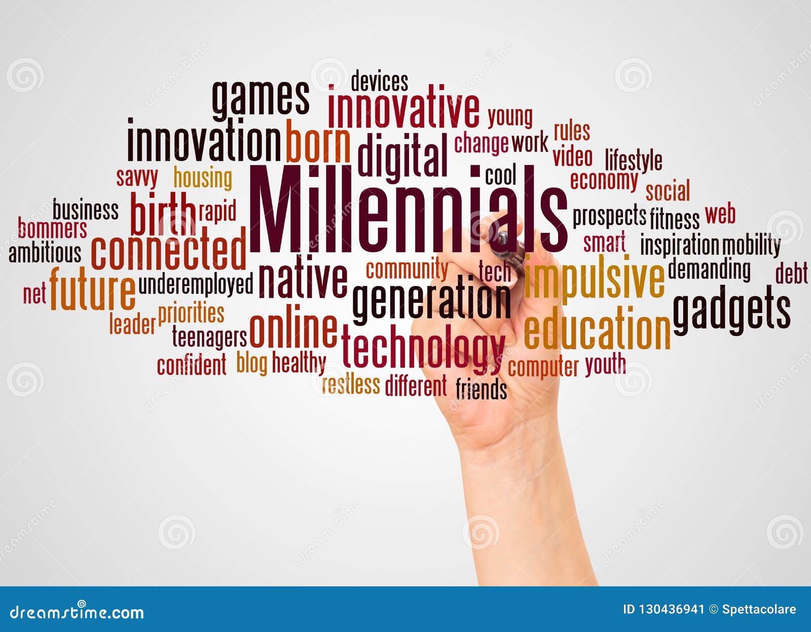 Millennials Word Cloud Social Concept Collage Background Royalty-Free ...