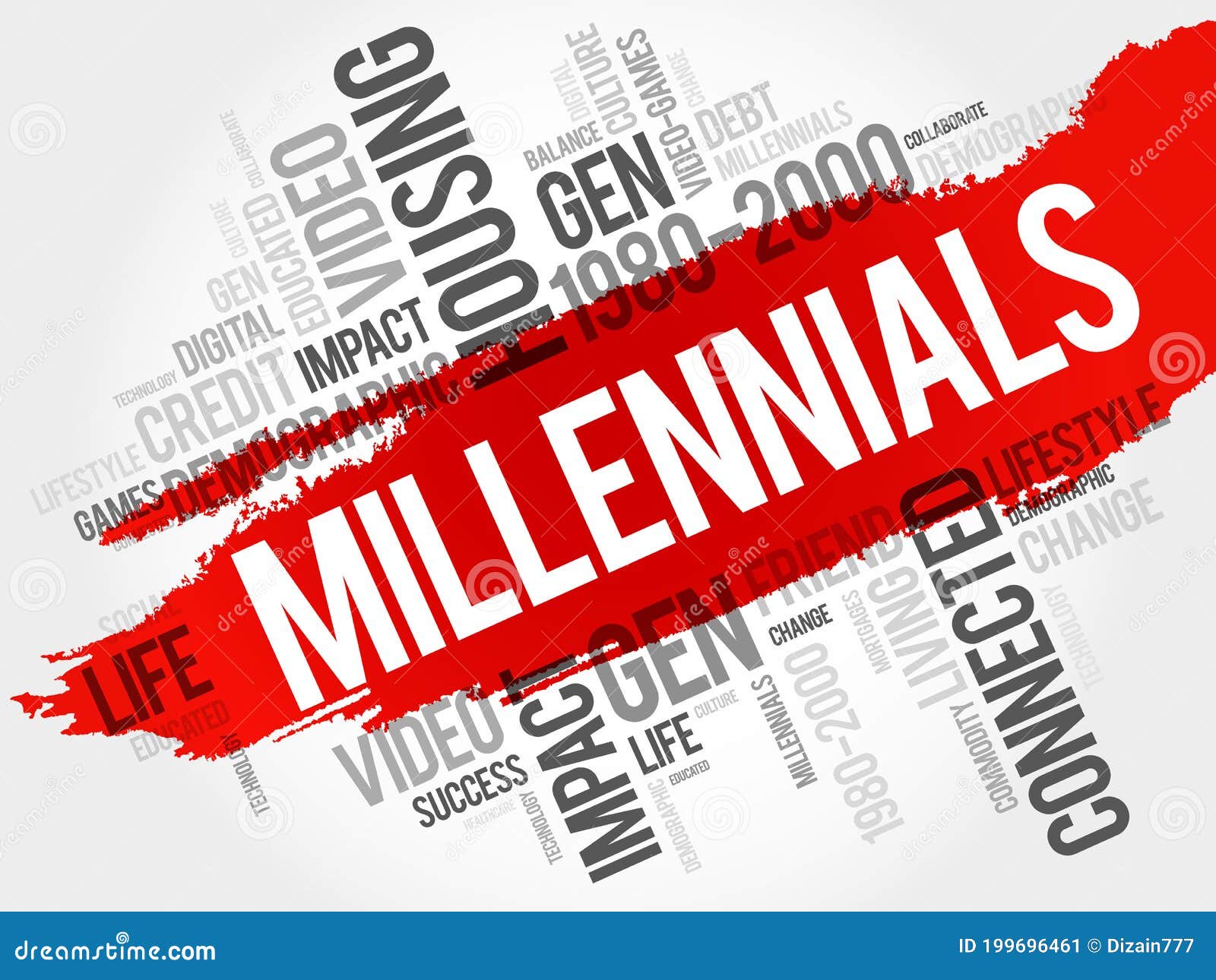 Millennials Word Cloud Social Concept Collage Background Royalty-Free ...