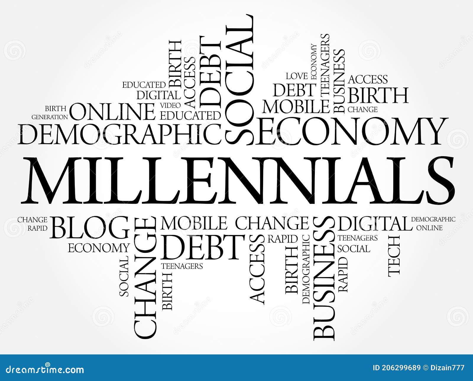 Millennials Word Cloud Social Concept Collage Background Royalty-Free ...