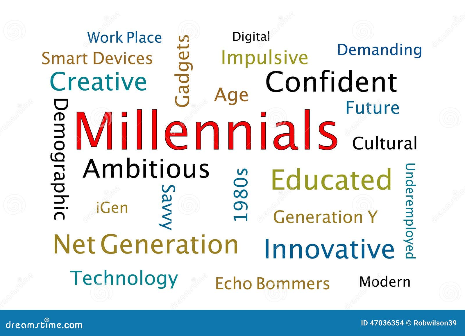 Millennials stock illustration. Illustration of smart - 47036354