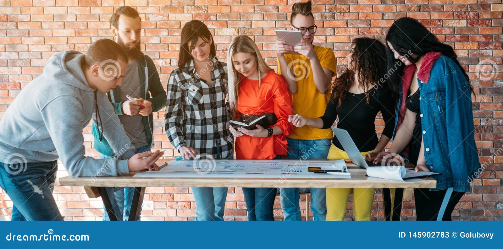 Millennials Project Modern Openspace Environment Stock Image - Image of ...