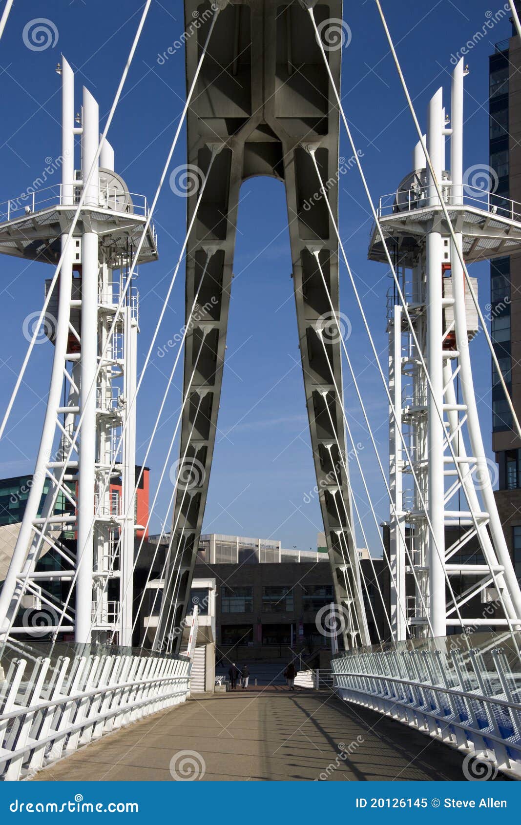 Millennium Bridge - Manchester - England Editorial Image - Image of ...