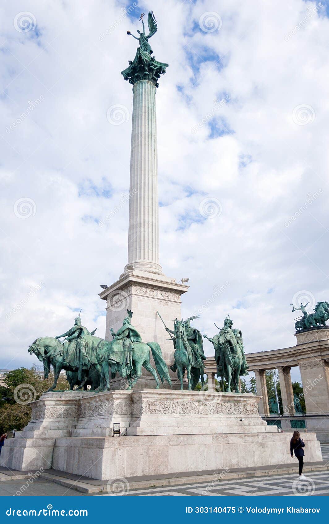 Millennium Monument at the Heroes Square, Budapest, Hungary Editorial Image - Image of ...