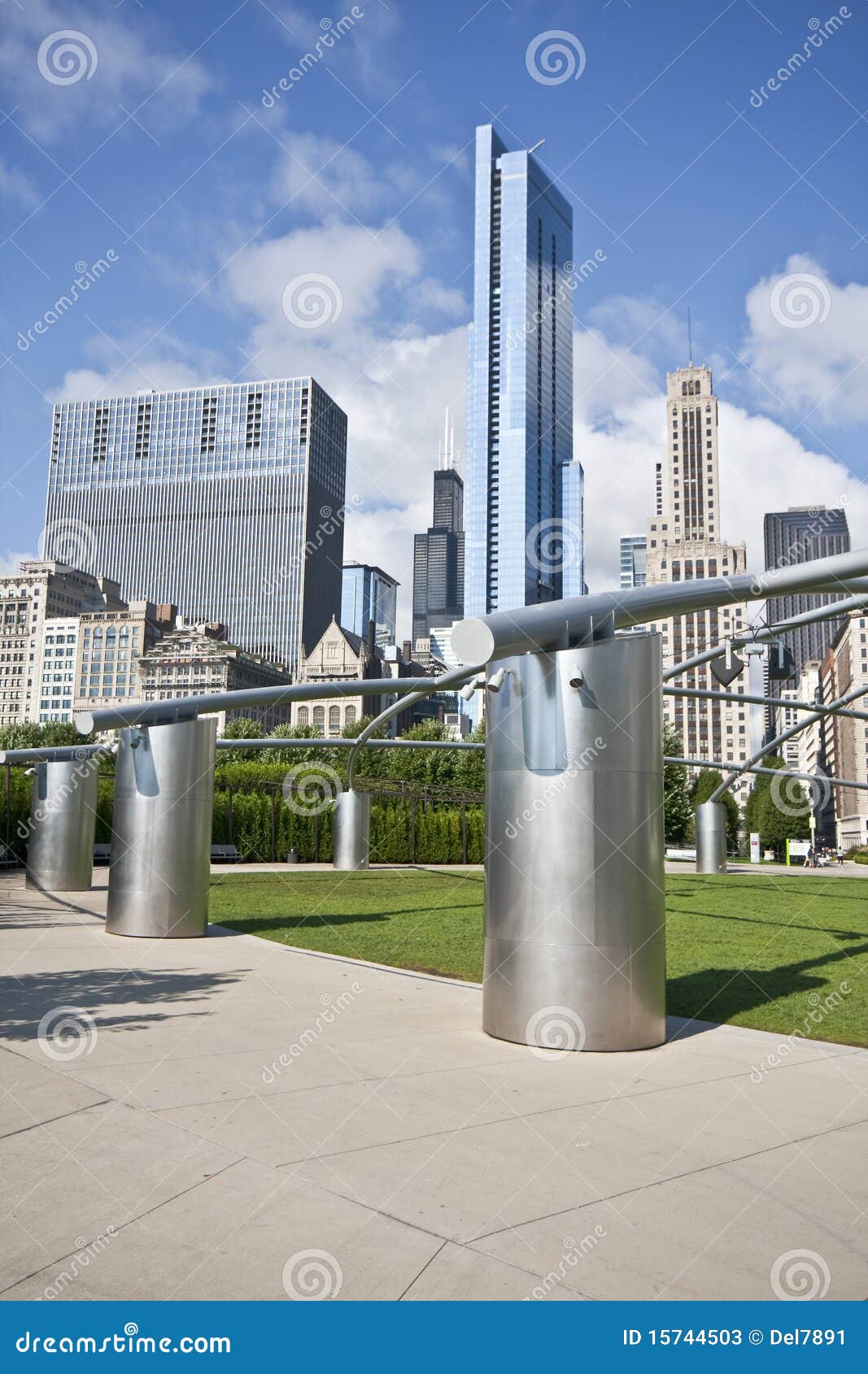 Millennium Park Walkway Chicago Editorial Stock Photo - Image of ...