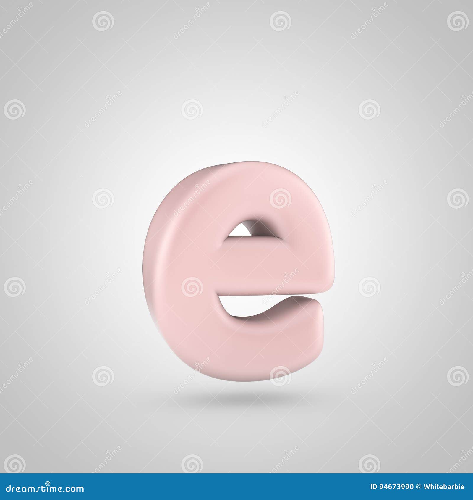 Millennium Pink Color Letter G Lowercase On White Background Stock ...
