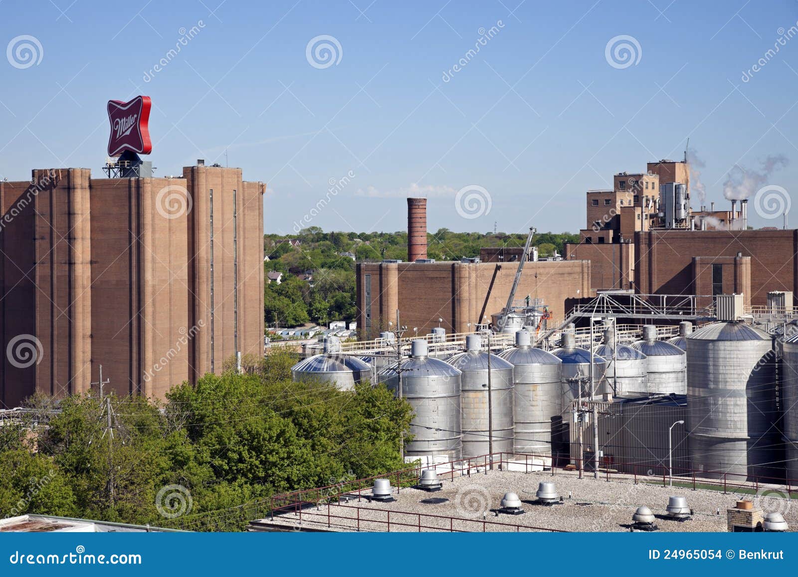 Miller factory buildings editorial stock image. Image of beer - 24965054