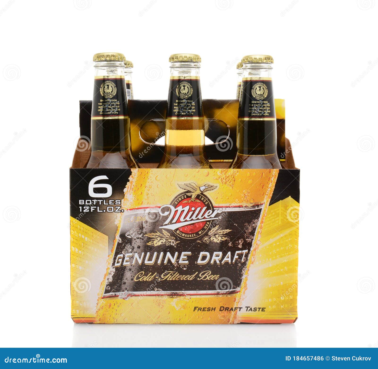 Miller Genuine Draft Six Pack Side Editorial Photo - Image of filtered ...