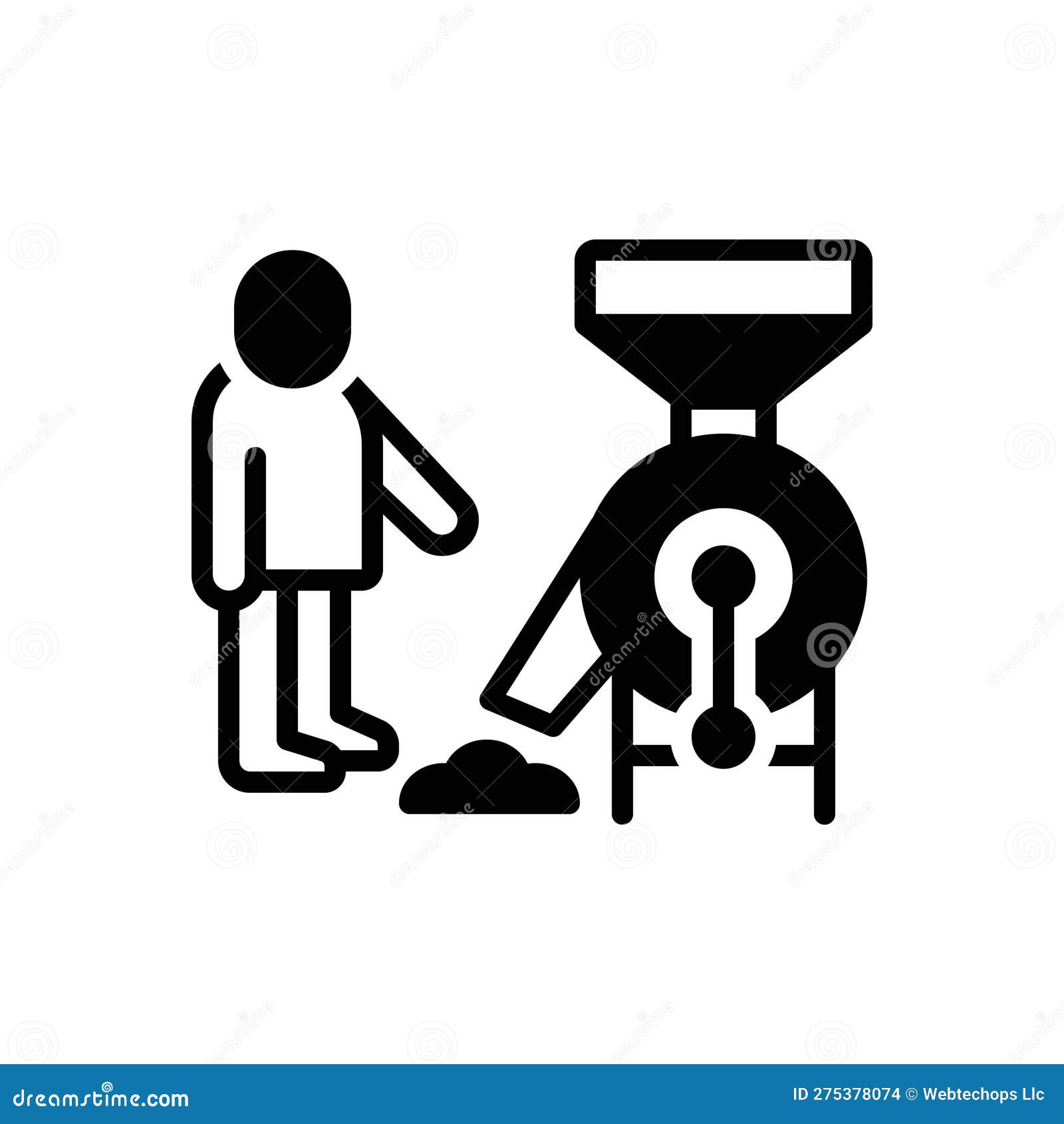 Black Solid Icon for Miller, Milling Machine and Worker Stock Vector ...