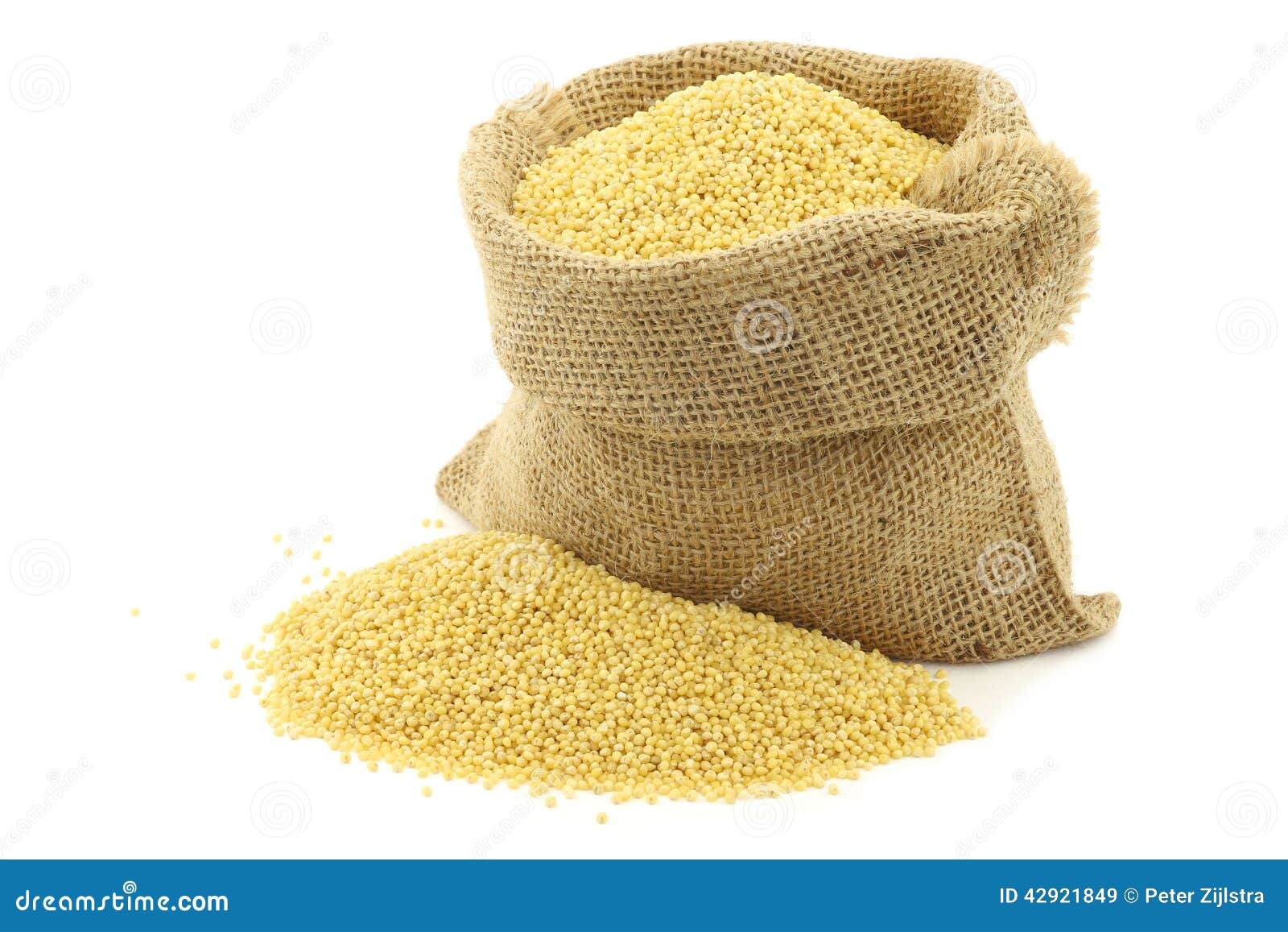 Millet in a burlap bag stock image. Image of healthy - 42921849