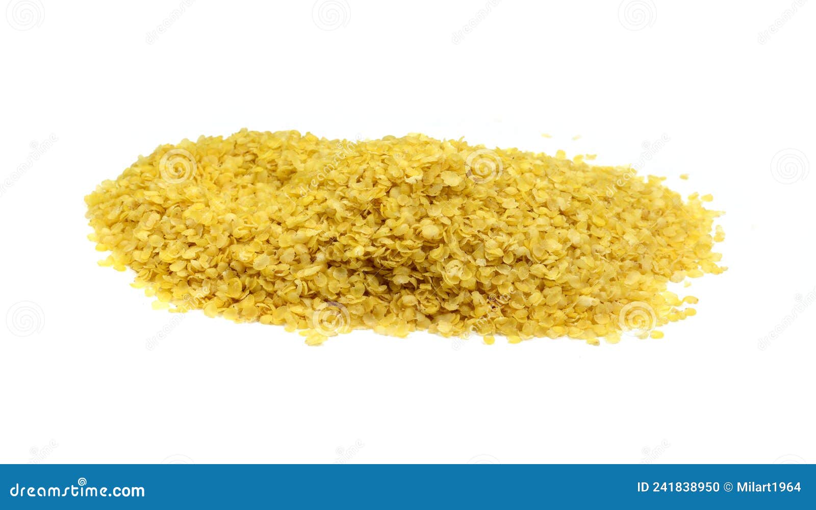 Millet flakes isolated stock photo. Image of bran, cereal - 241838950