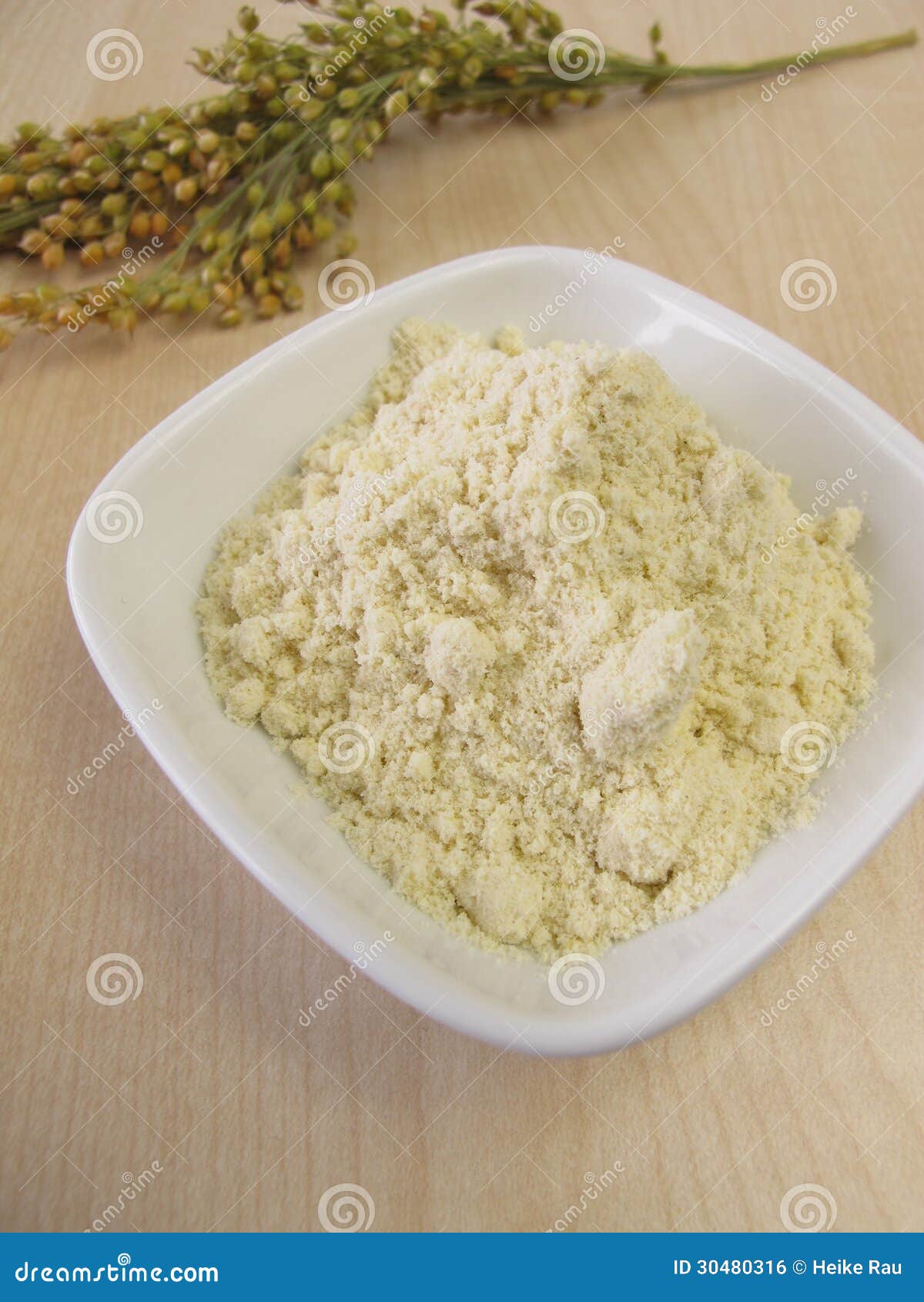 Millet Flour and Panicle Millet Stock Photo - Image of natural, flour ...