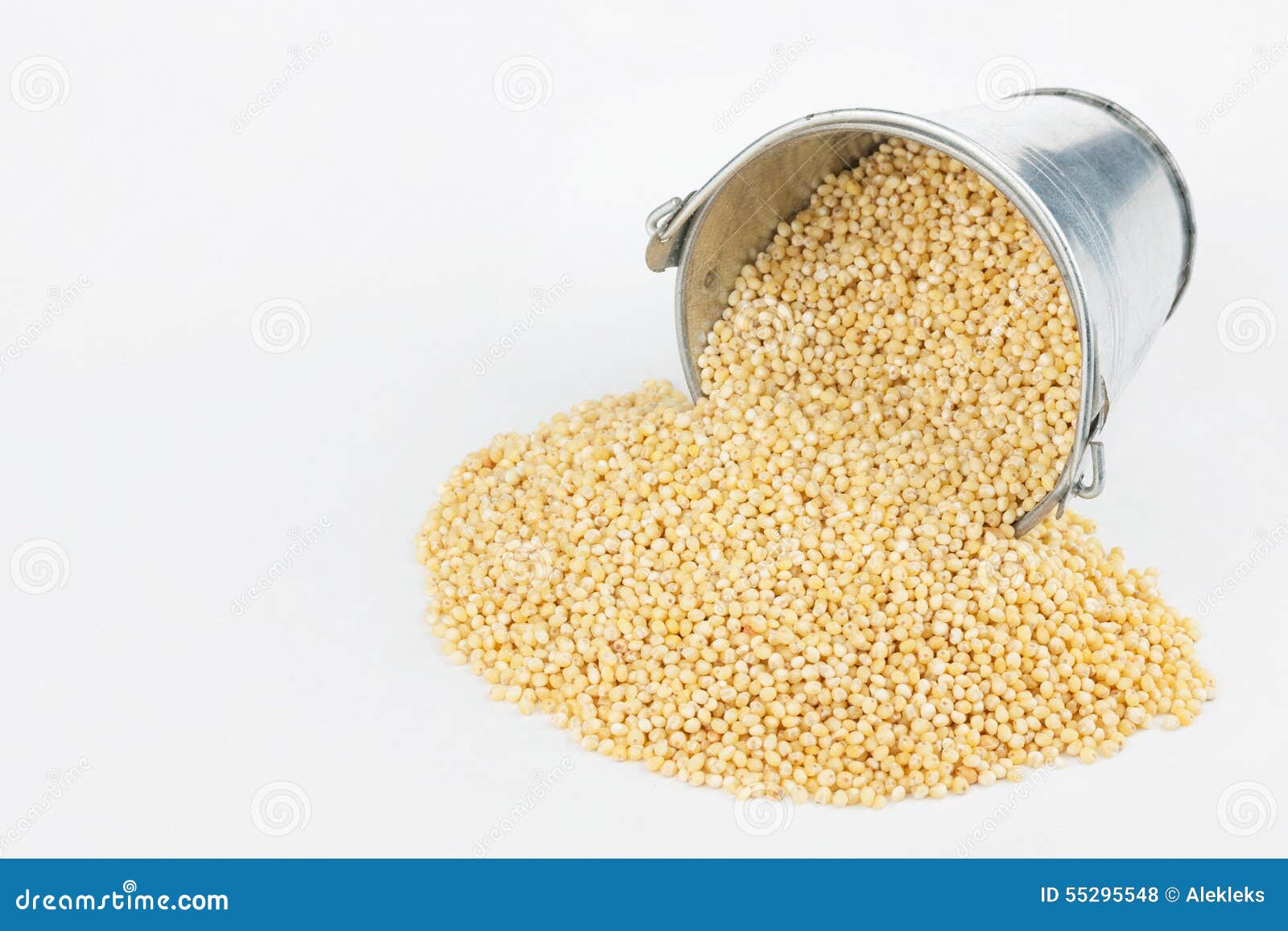 Millet Grains Spilling Out of Bucket Stock Photo - Image of crop ...