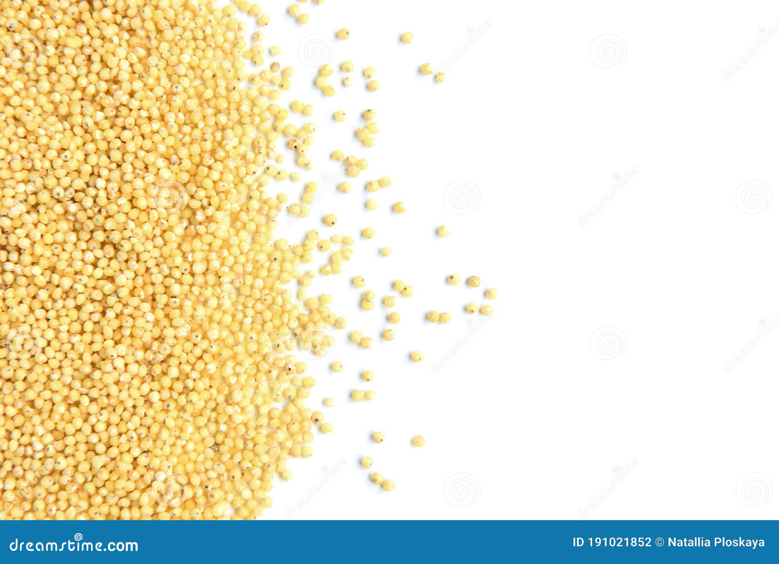 Millet Isolated on White Background Stock Photo - Image of cook, groats ...