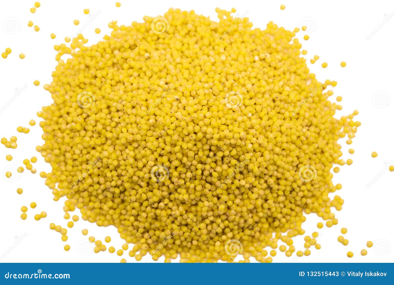 Millet Isolated on White Background Top View Stock Image - Image of ...
