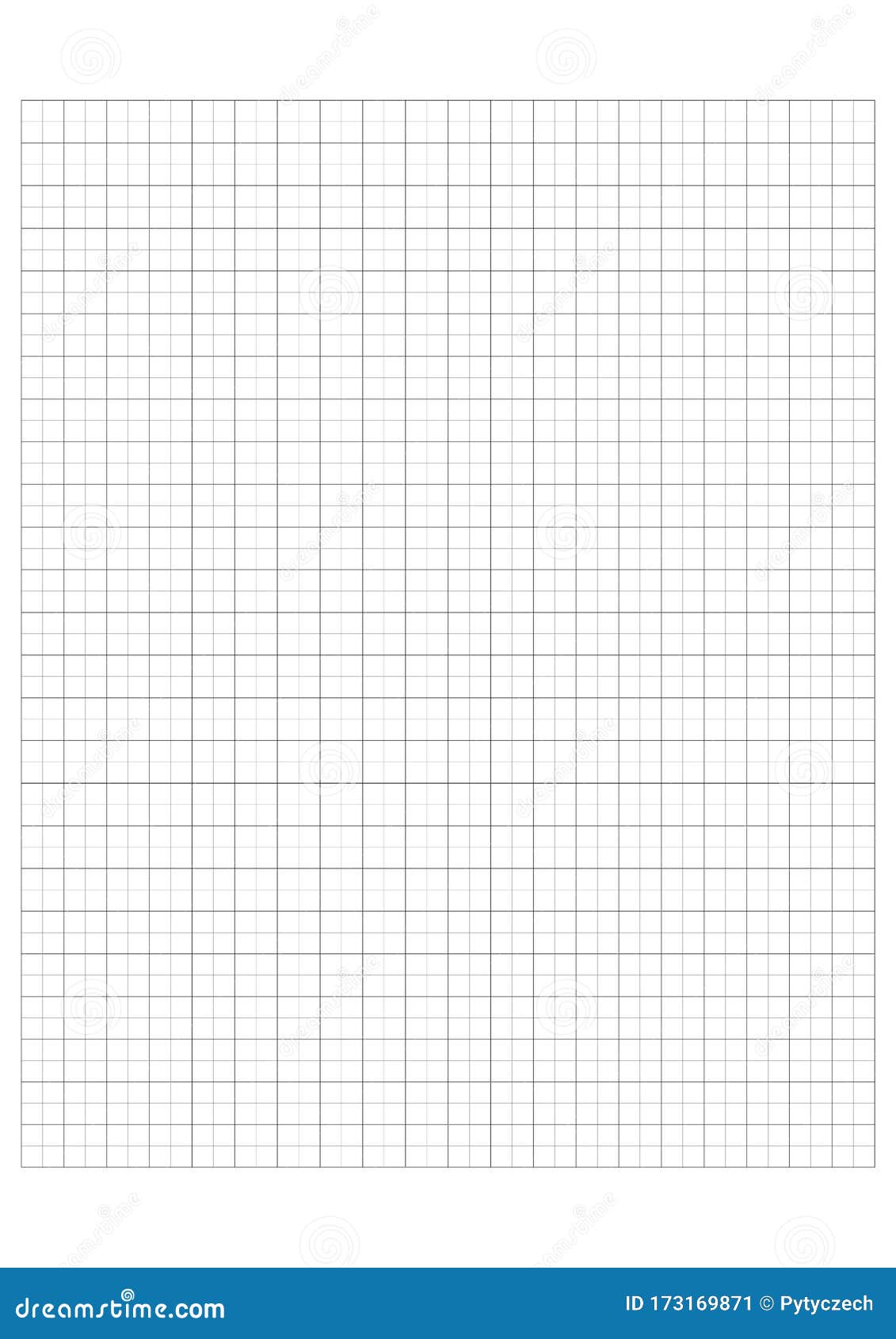 Millimeter Grid on A4 Size Page. Divided by 5 and 10 Mm Lines. Sheet of ...